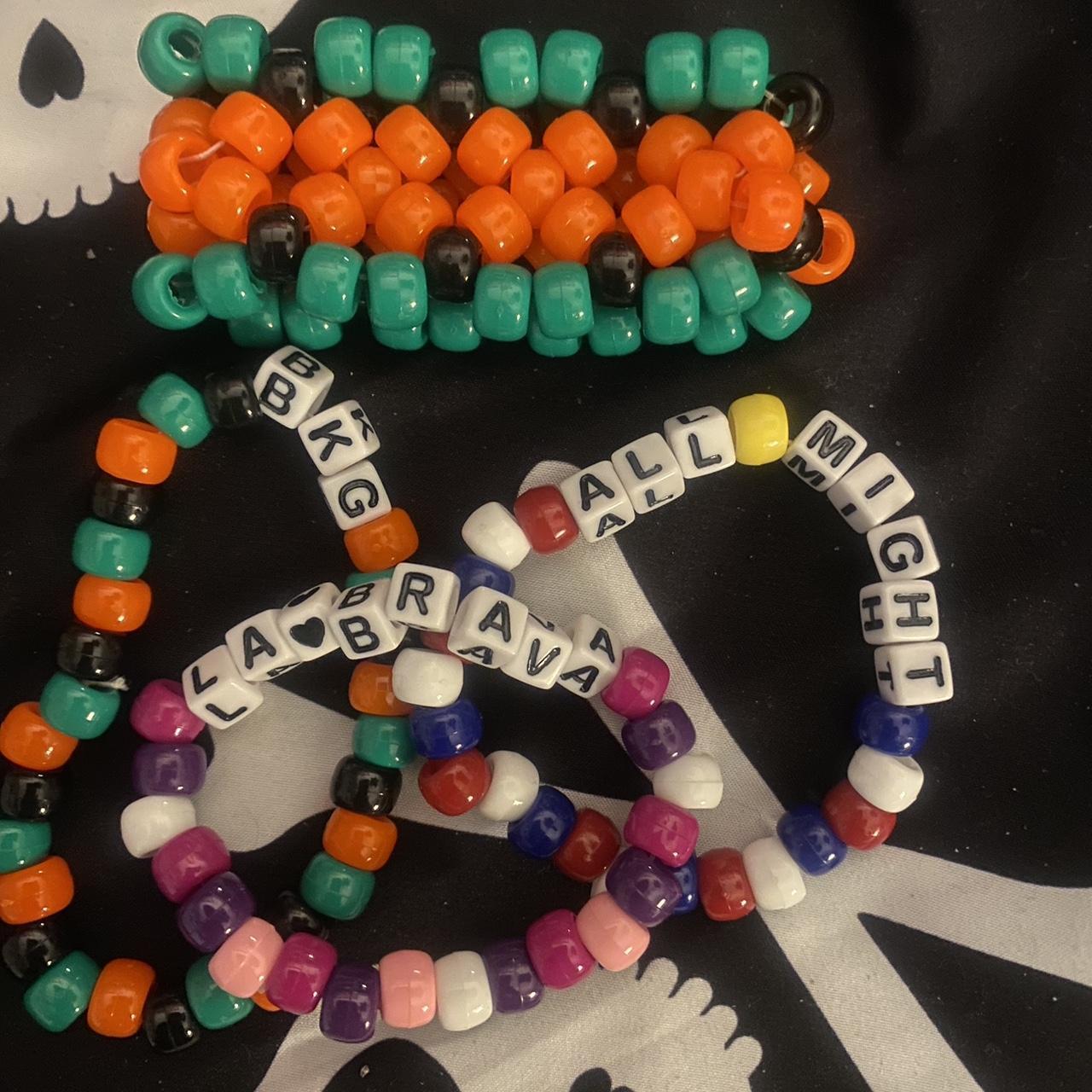 Mha themed kandi- 3 singles and a bakugo cuff. If... | Depop