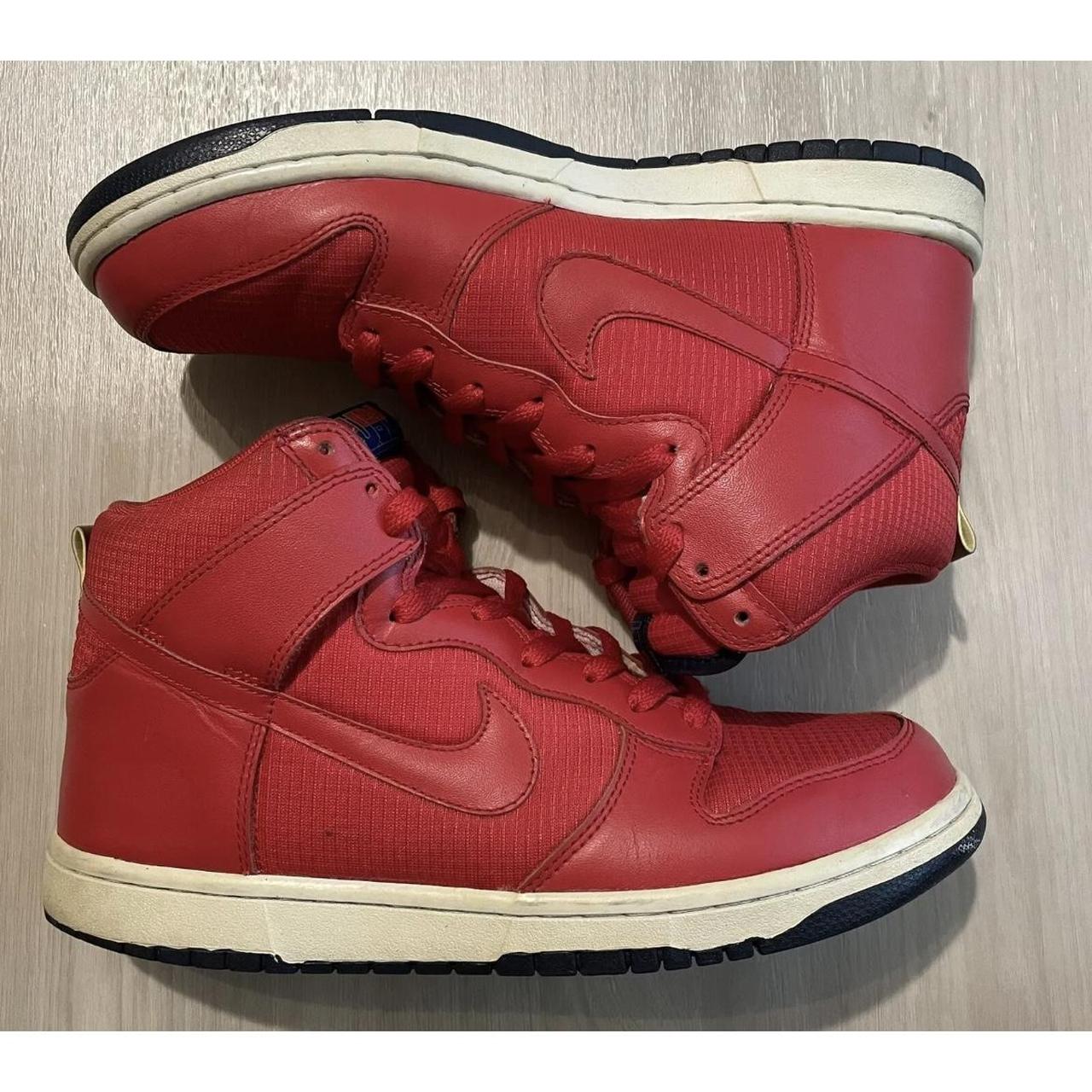 Nike Dunk High USA Olympic University Red Sneakers... - Depop