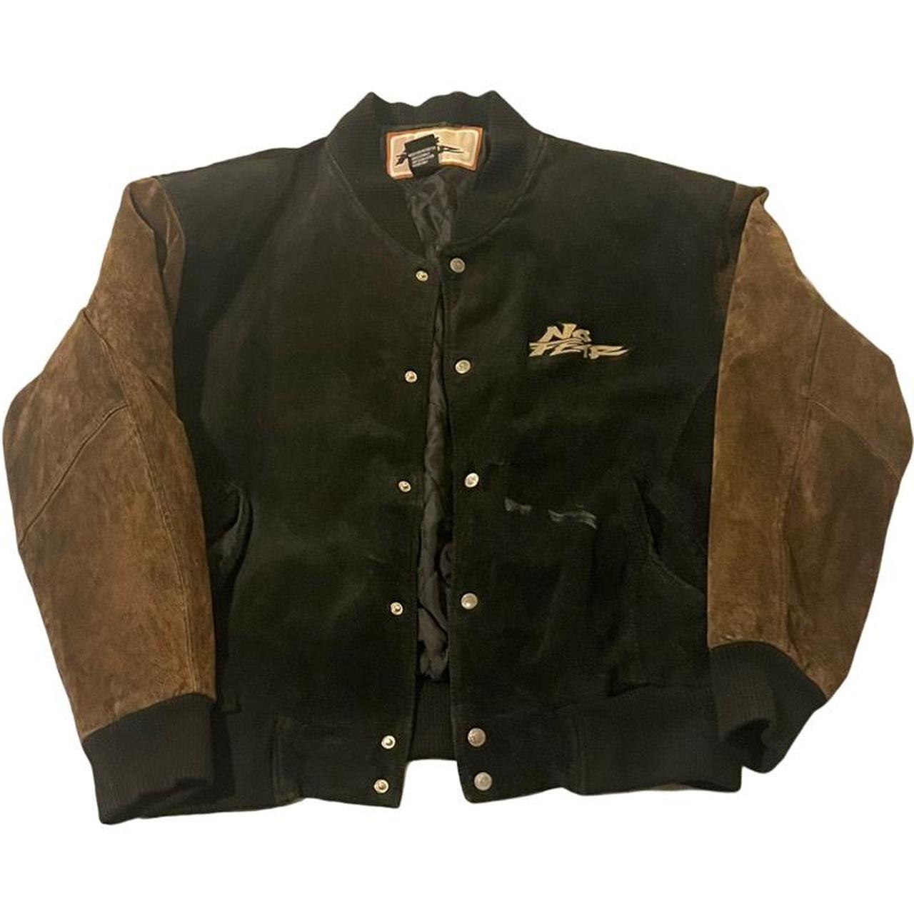 Vintage No Fear Varsity Jacket L | Color: Black 7... - Depop