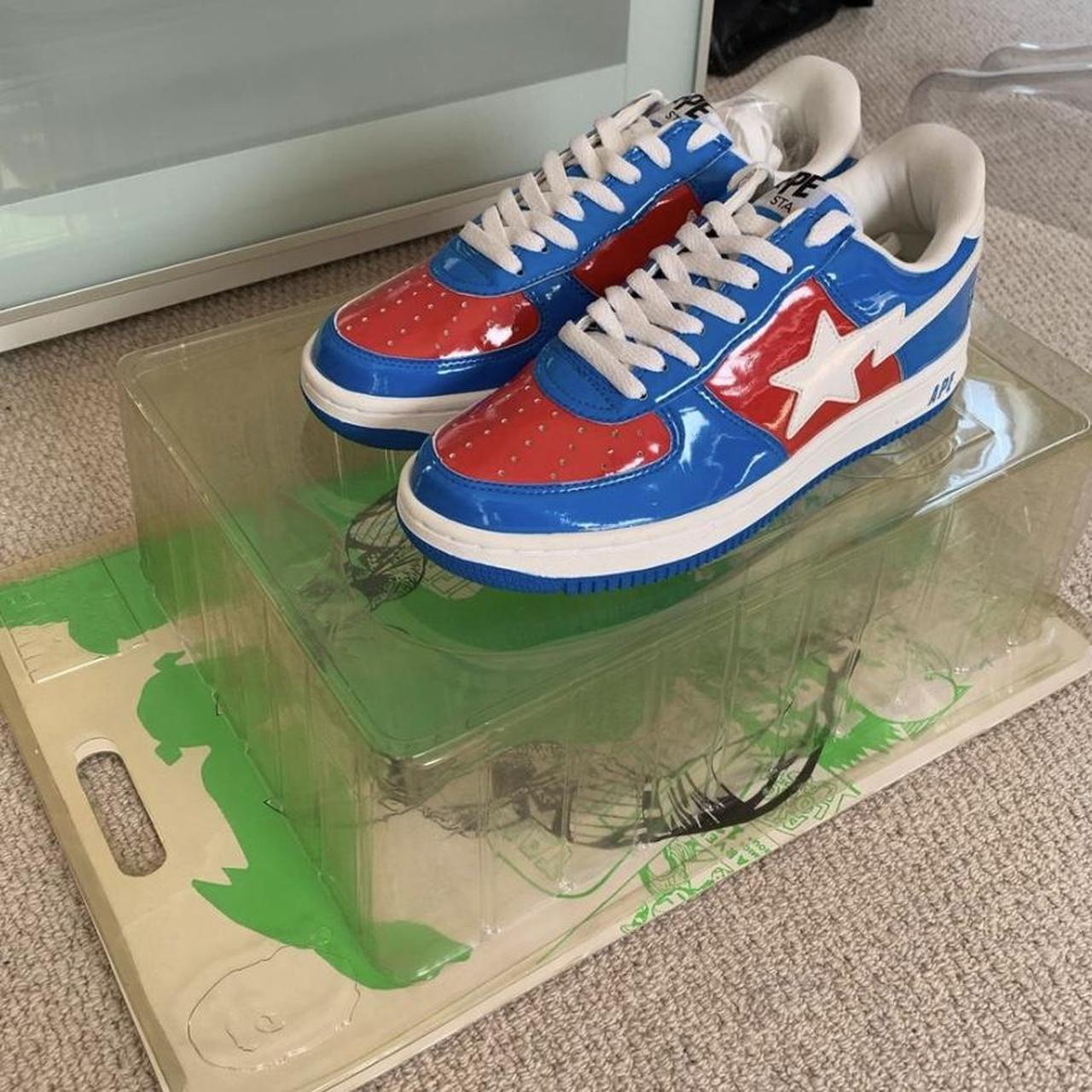 bape x marvel captain america bapesta crazy rare... | Depop