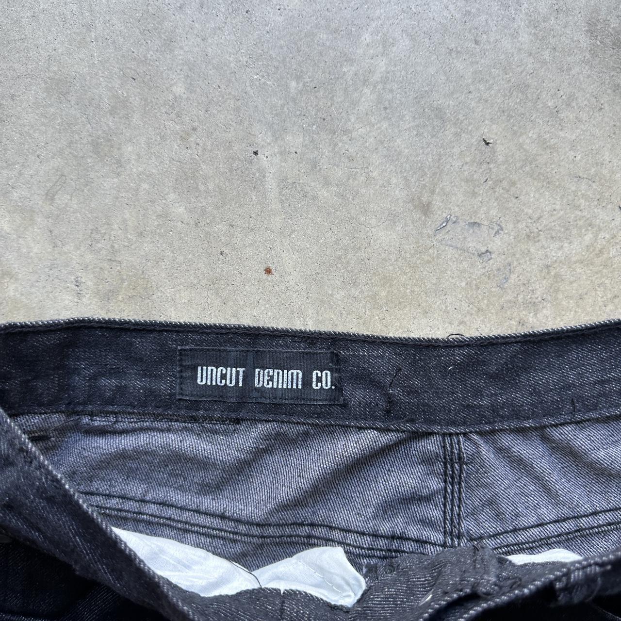 Uncut Denim Co. Dark Denim Embroidered Baggy... | Depop