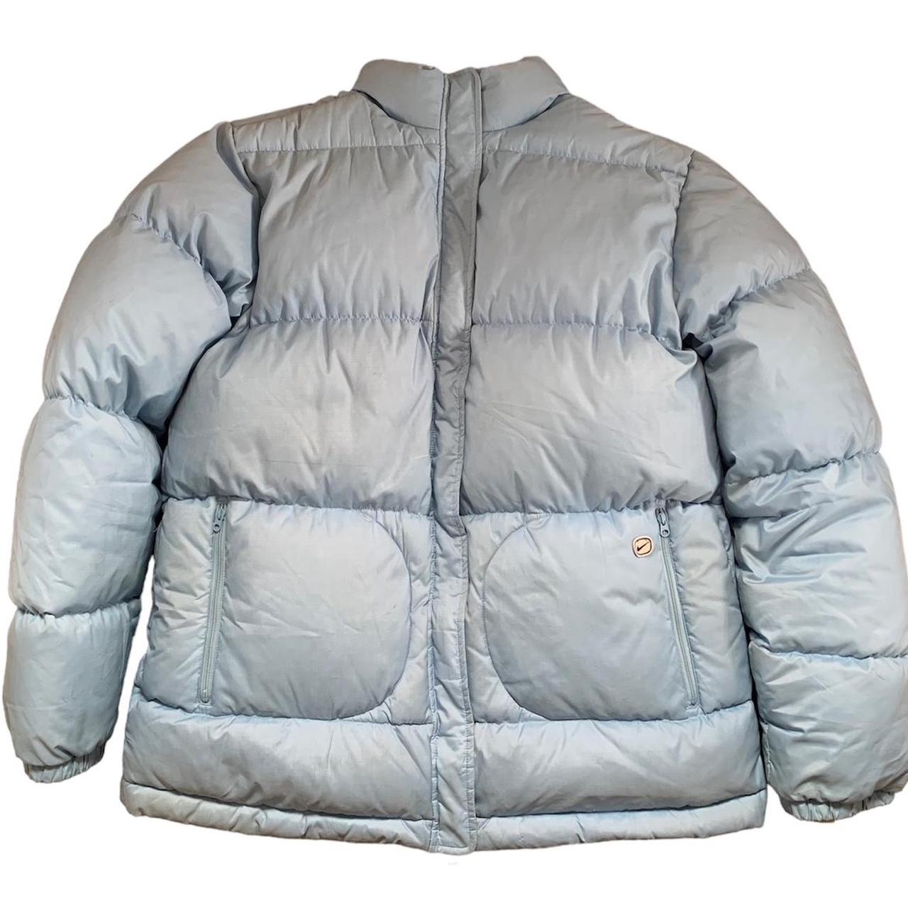 Nike Puffer Jacket 2000’s Y2K Baby Blue 14/16 Great... - Depop