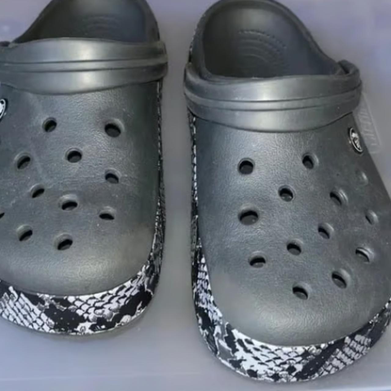 Crocs Crocband Snake Print 206380 GRAPHITE/BLACK.... - Depop