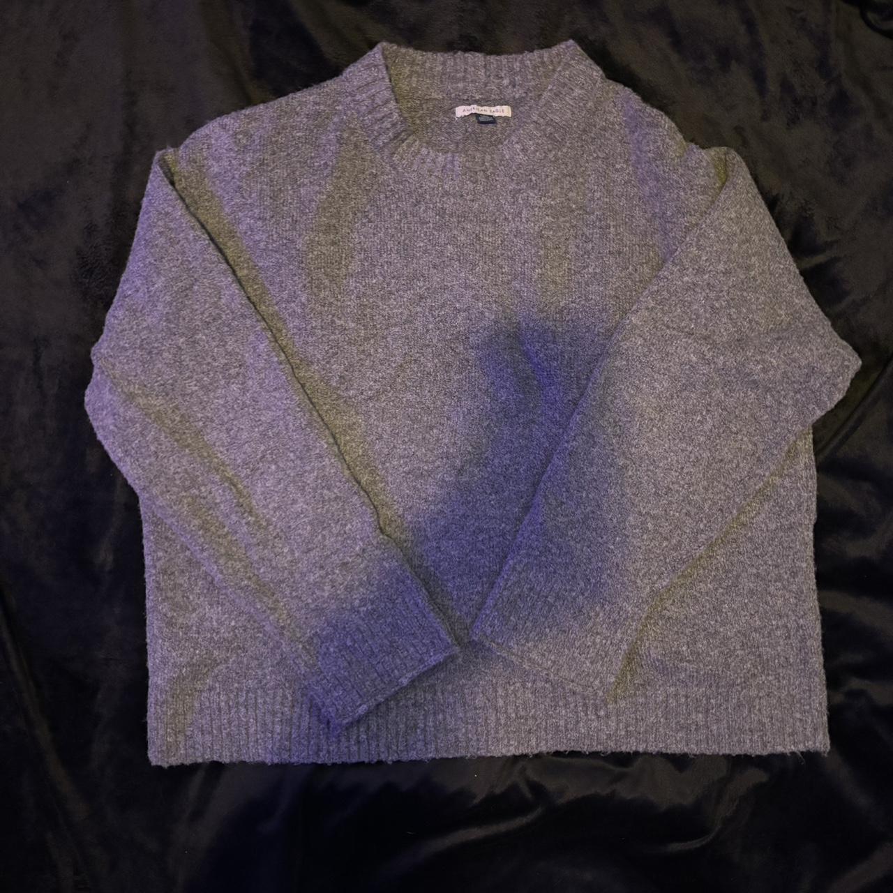 super cute grey american eagle pullover! brand new... - Depop