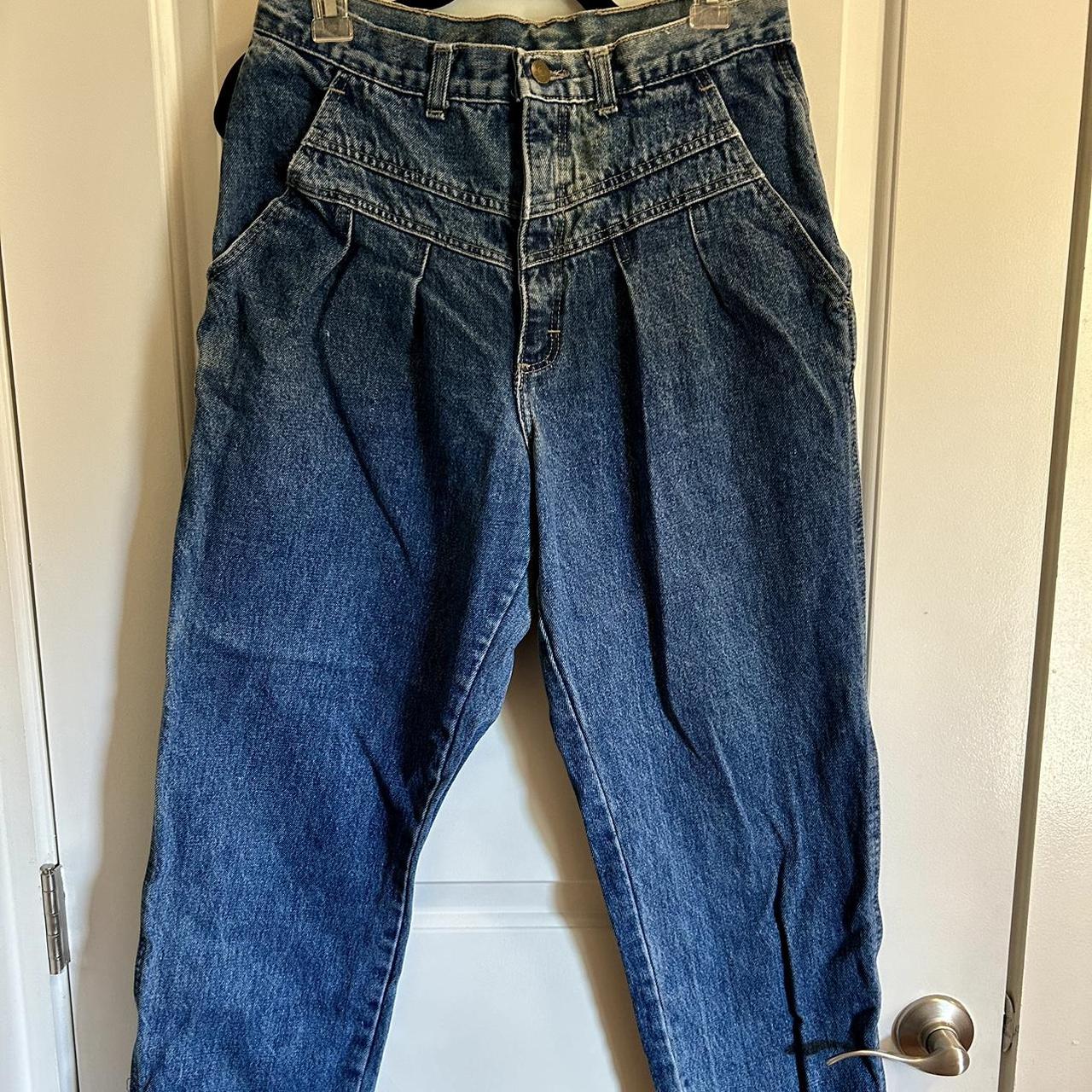 vintage Zena high waisted blue denim jeans made in... - Depop
