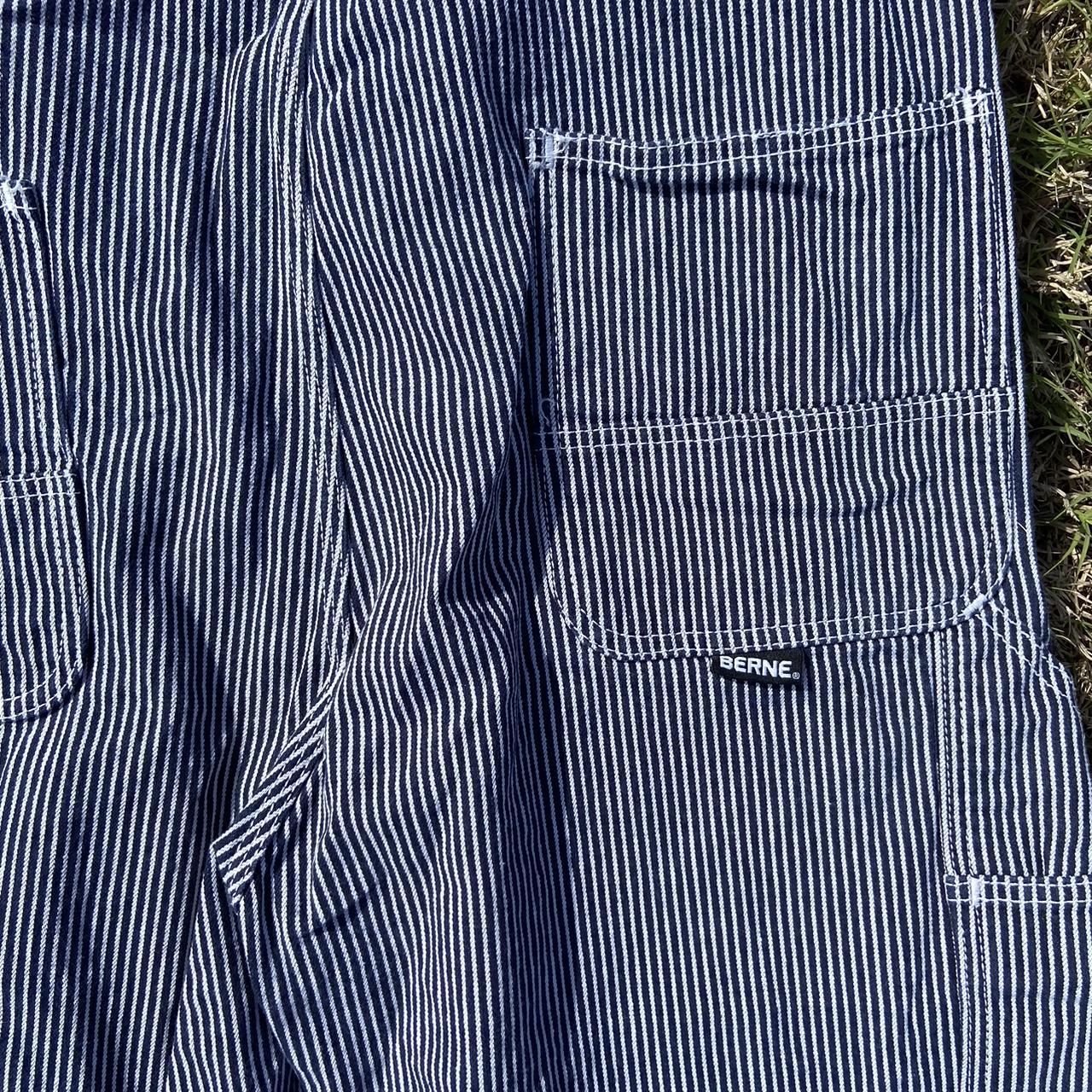 Mens pinstripe overalls basically brand new‼️ size... - Depop