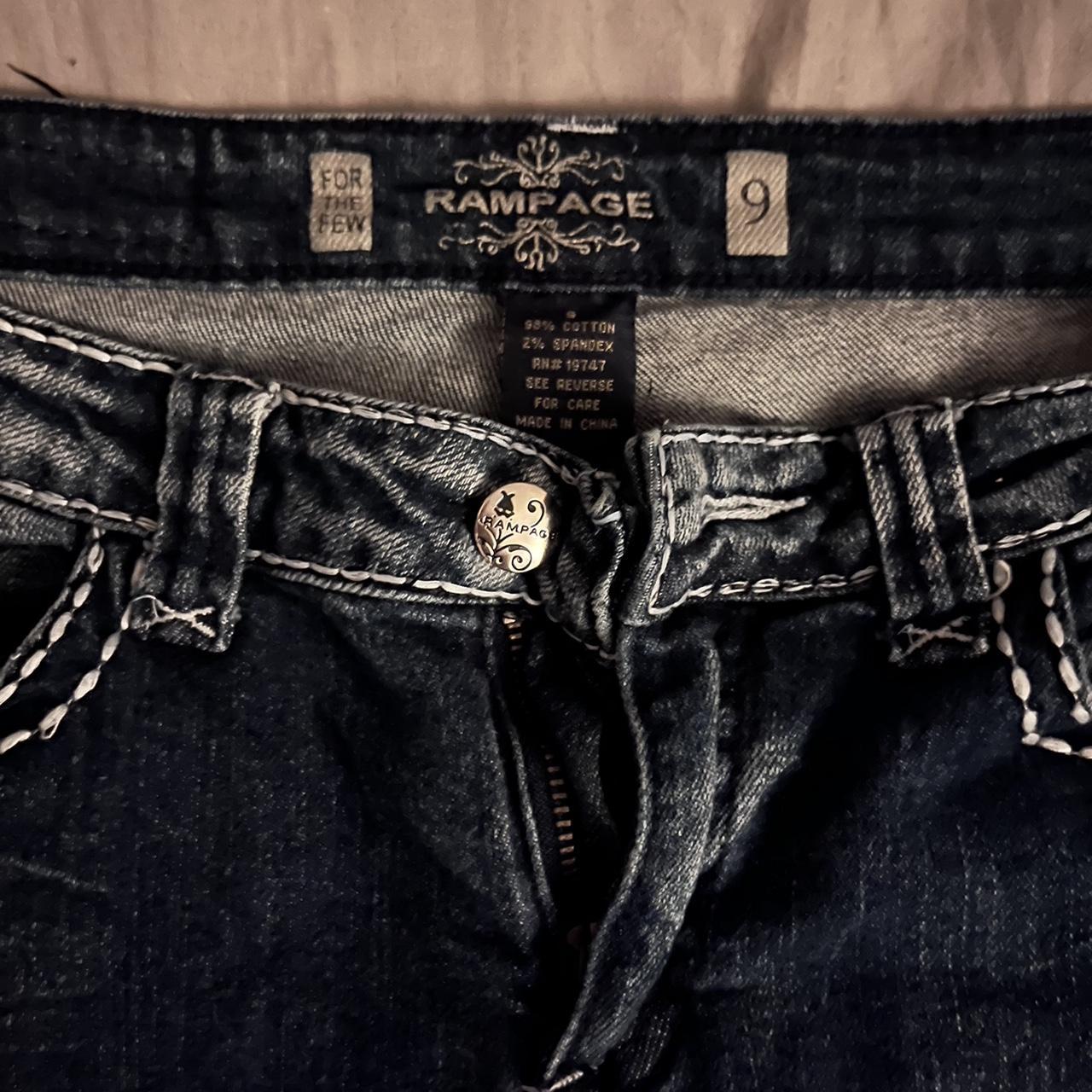 rare Y2K rampage low rise straight leg jeans size... - Depop