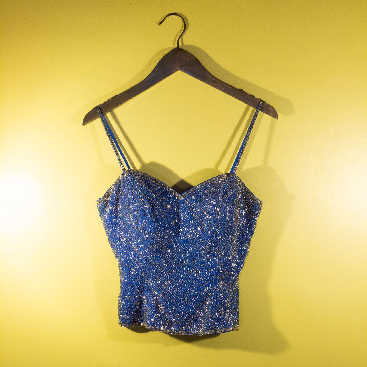 Sparkly Periwinkle Prom Top Sz 6 "Women's" - Depop