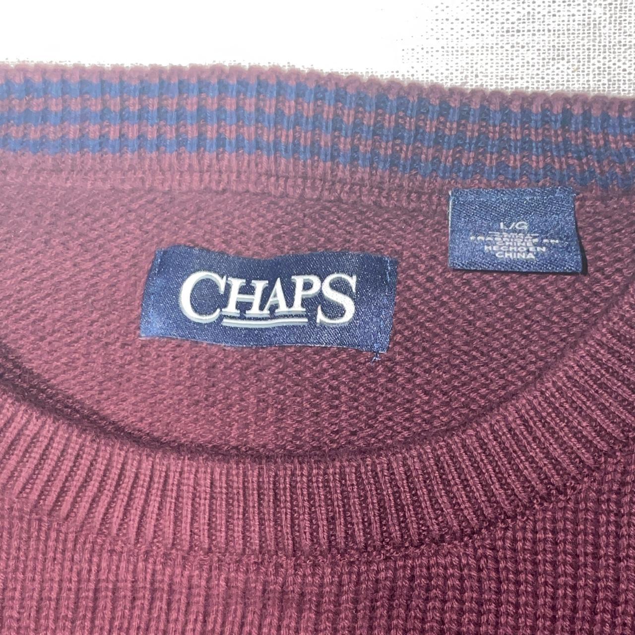 CHAPS brand burgundy sweater Size large... - Depop