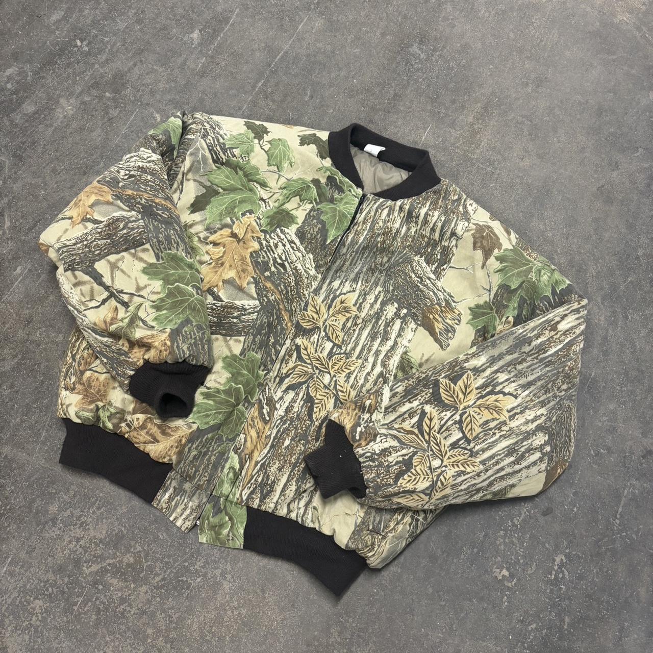 Vintage real tree bomber jacket Fire vintage... - Depop