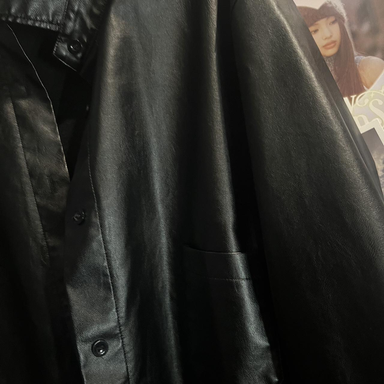 Cider Faux Leather Jacket Size: XL Lightly... - Depop