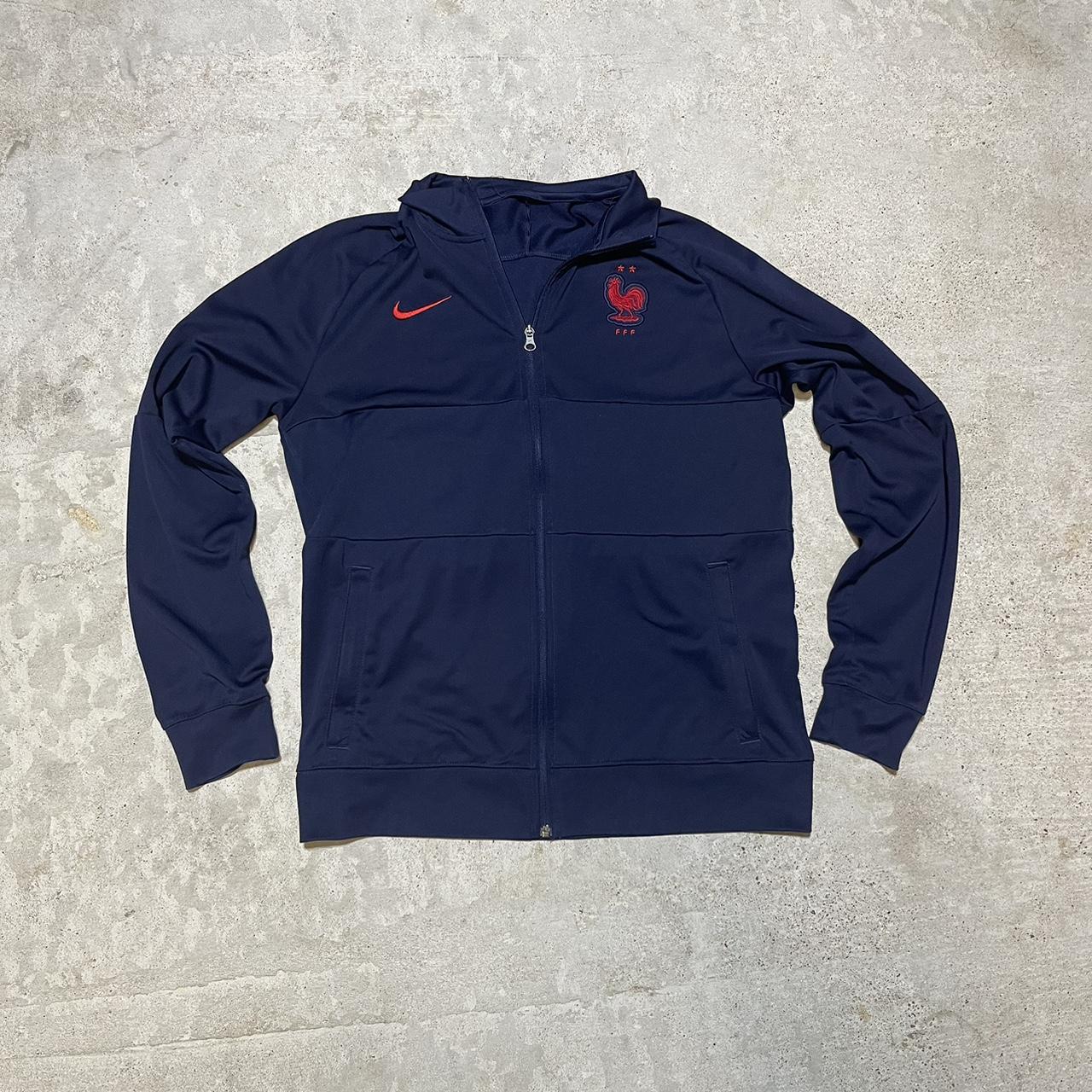 Nike France Soccer Zip-Up Jacket Size Medium. Sleek... - Depop