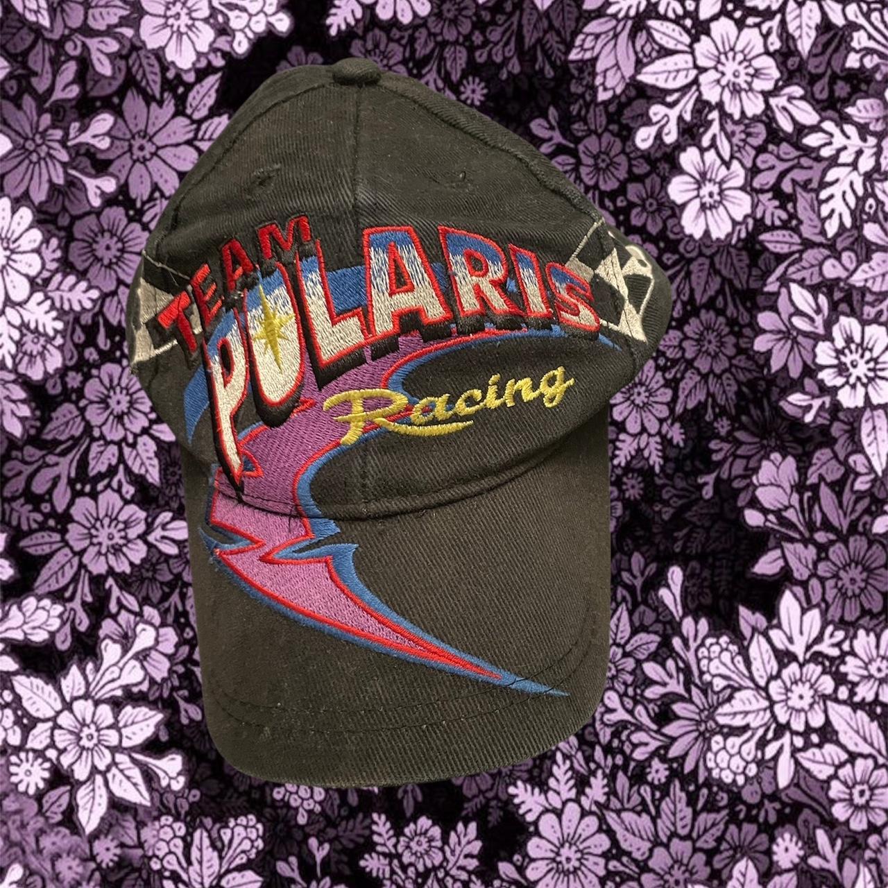 Polaris Racing black and purple hat - Depop