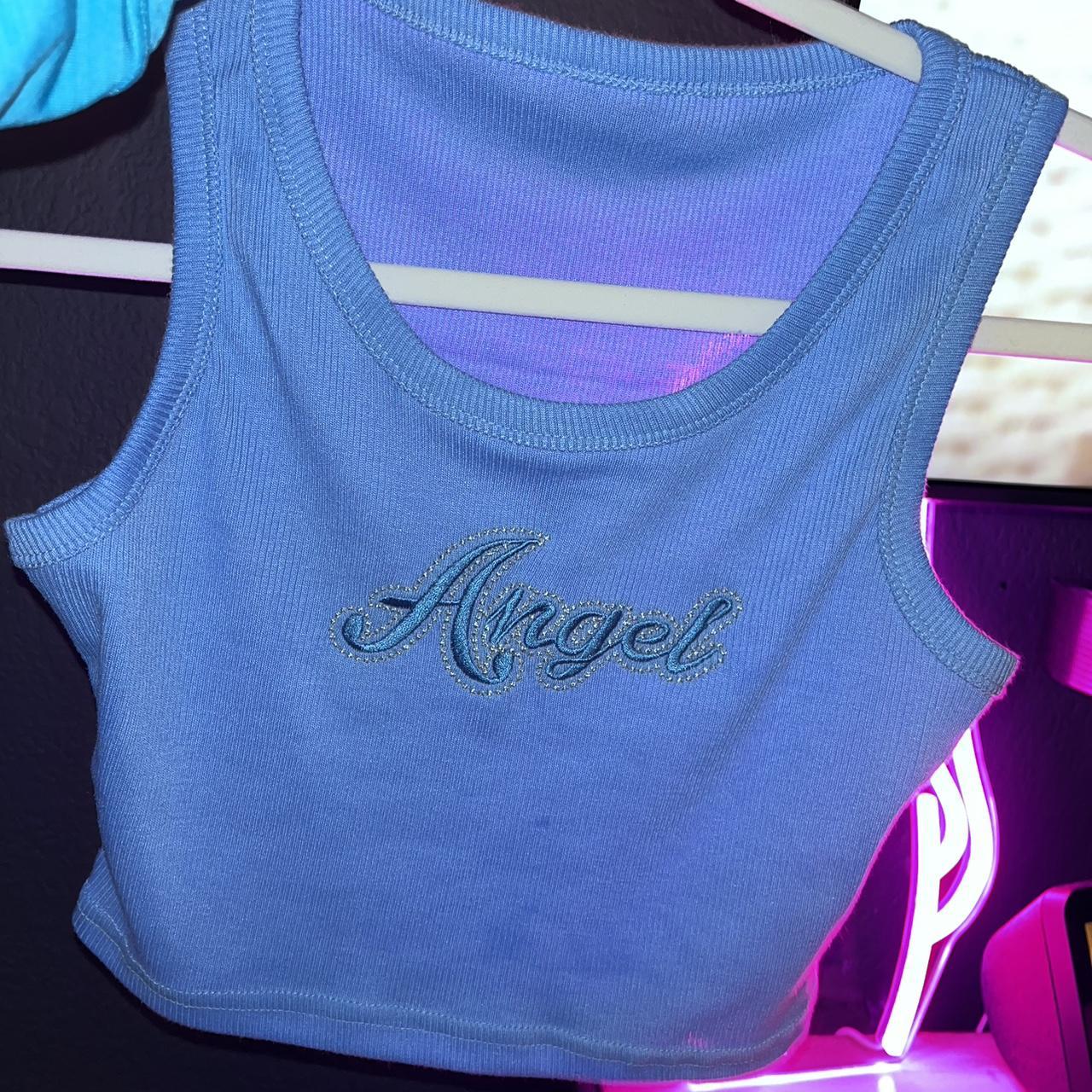 Blue “Angel” tank - Depop