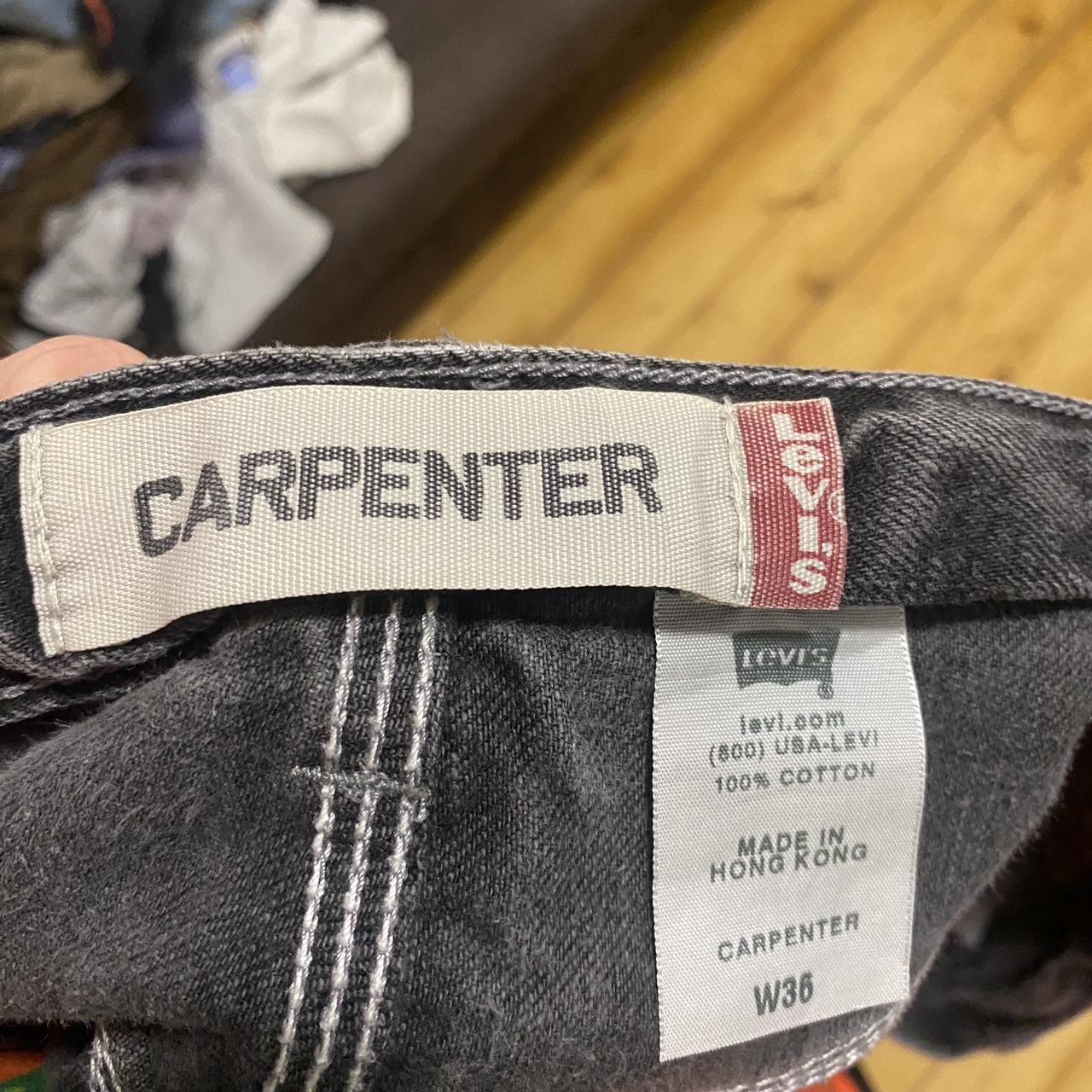 vintage levi carpenter shorts size 36 inseam 11... - Depop