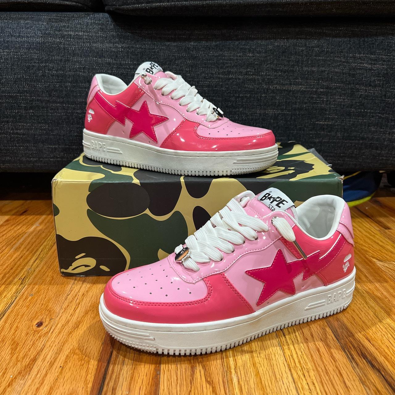 Bapesta Pink Size 9 men/ 10.5 women Worn twice,... - Depop