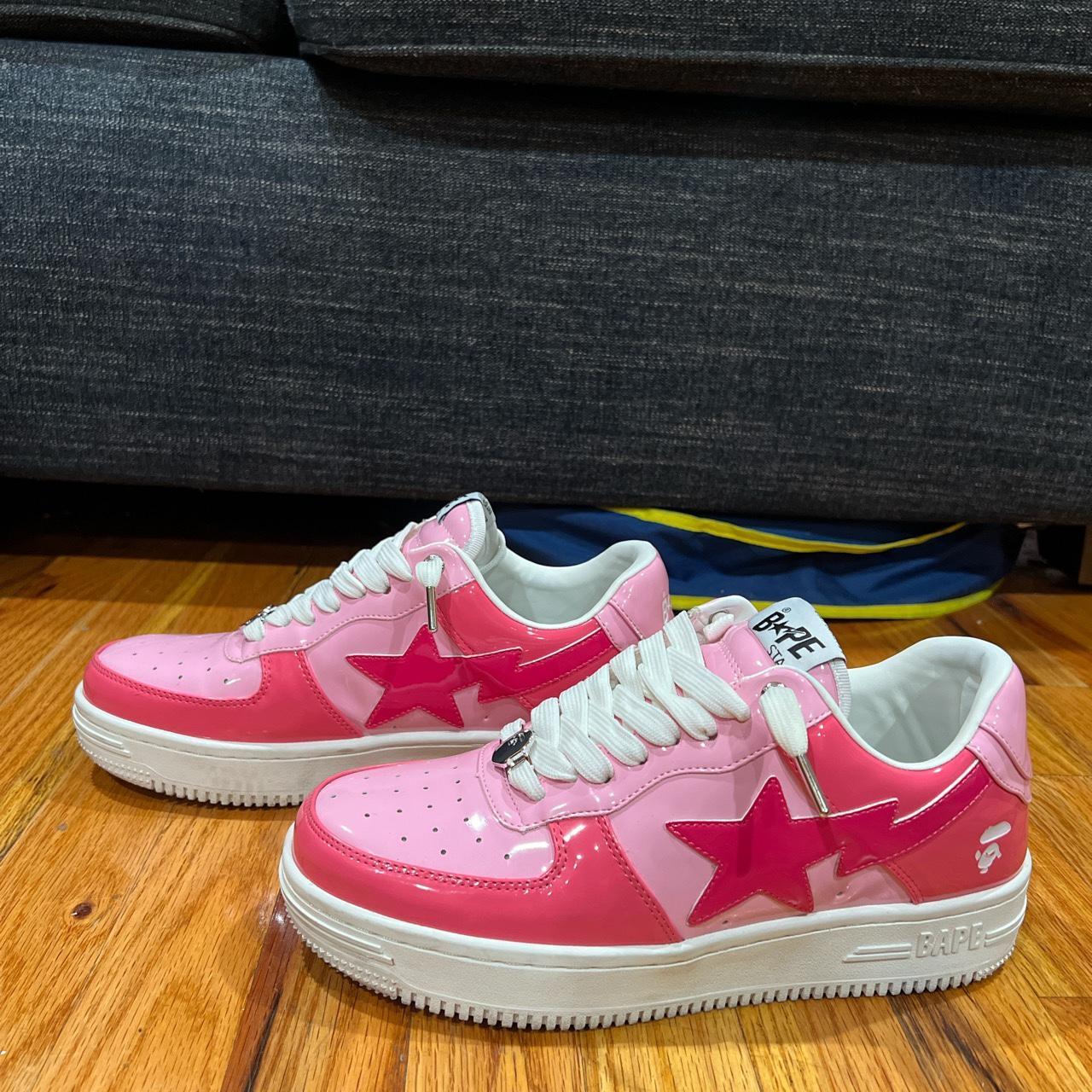 Bapesta Pink Size 9 men/ 10.5 women Worn twice,... - Depop