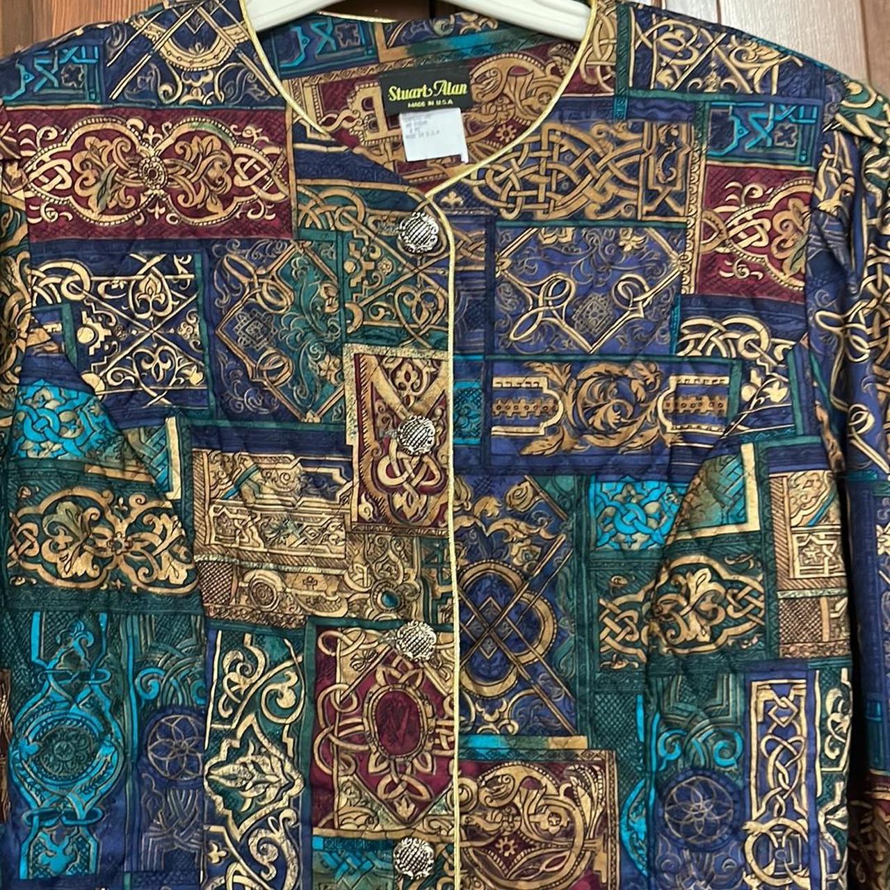 Vintage Multicolor Jacket made in USA Almost new,... | Depop