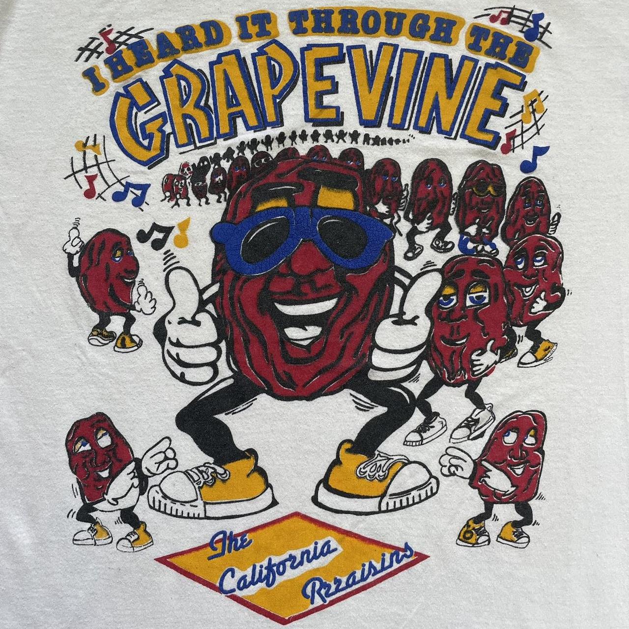 80s California Raisins Grape Vine Tee • Size:... - Depop