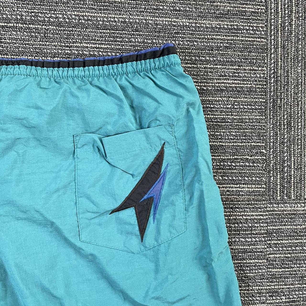 90s Aqua Blue Speedo Swimshorts • Size: See... - Depop