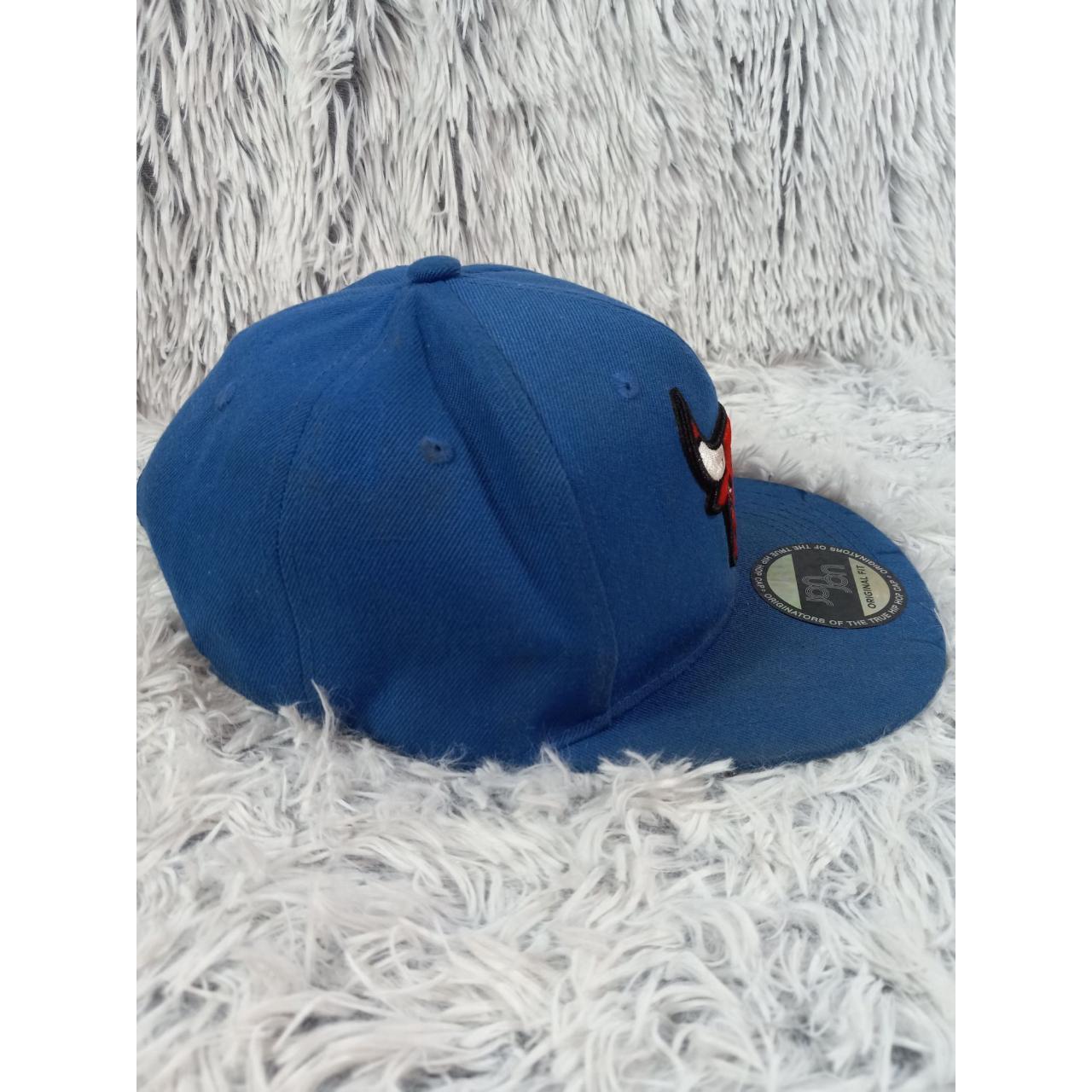 Chicago Bulls Jon Jon Hat Blue Red Embroidered Logo... - Depop