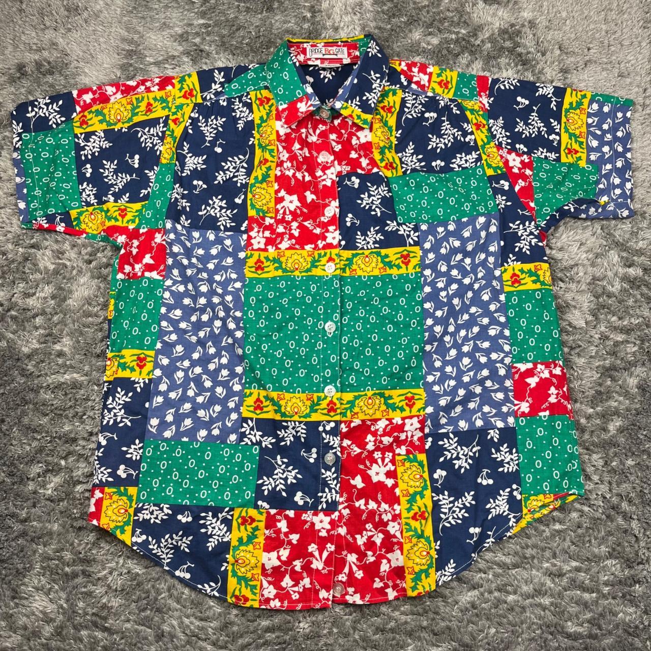 Vintage Bridge Gate Blazer A8 Colorblock Floral... - Depop