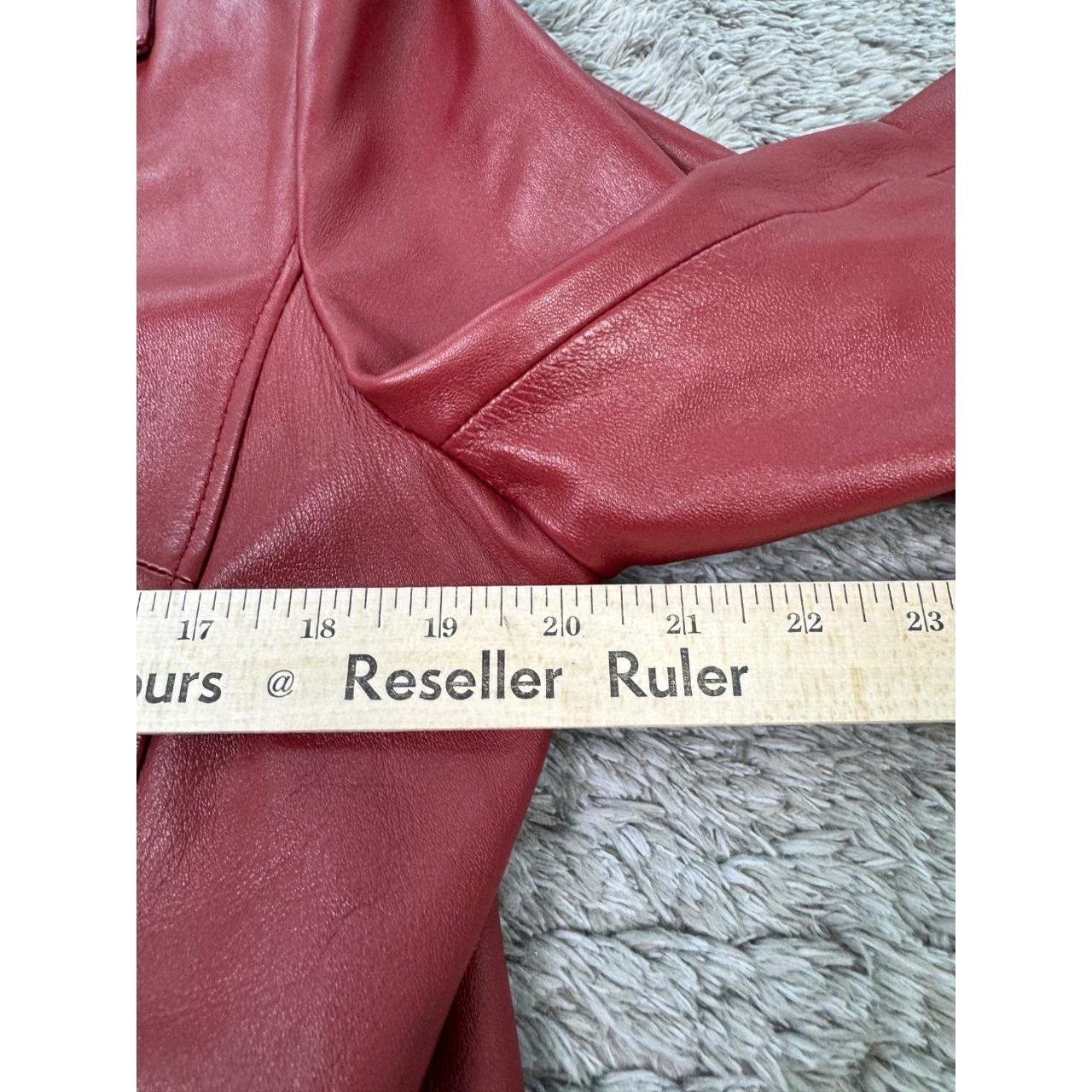 Valerie Stevens Leather Jacket Womens Large Red... - Depop