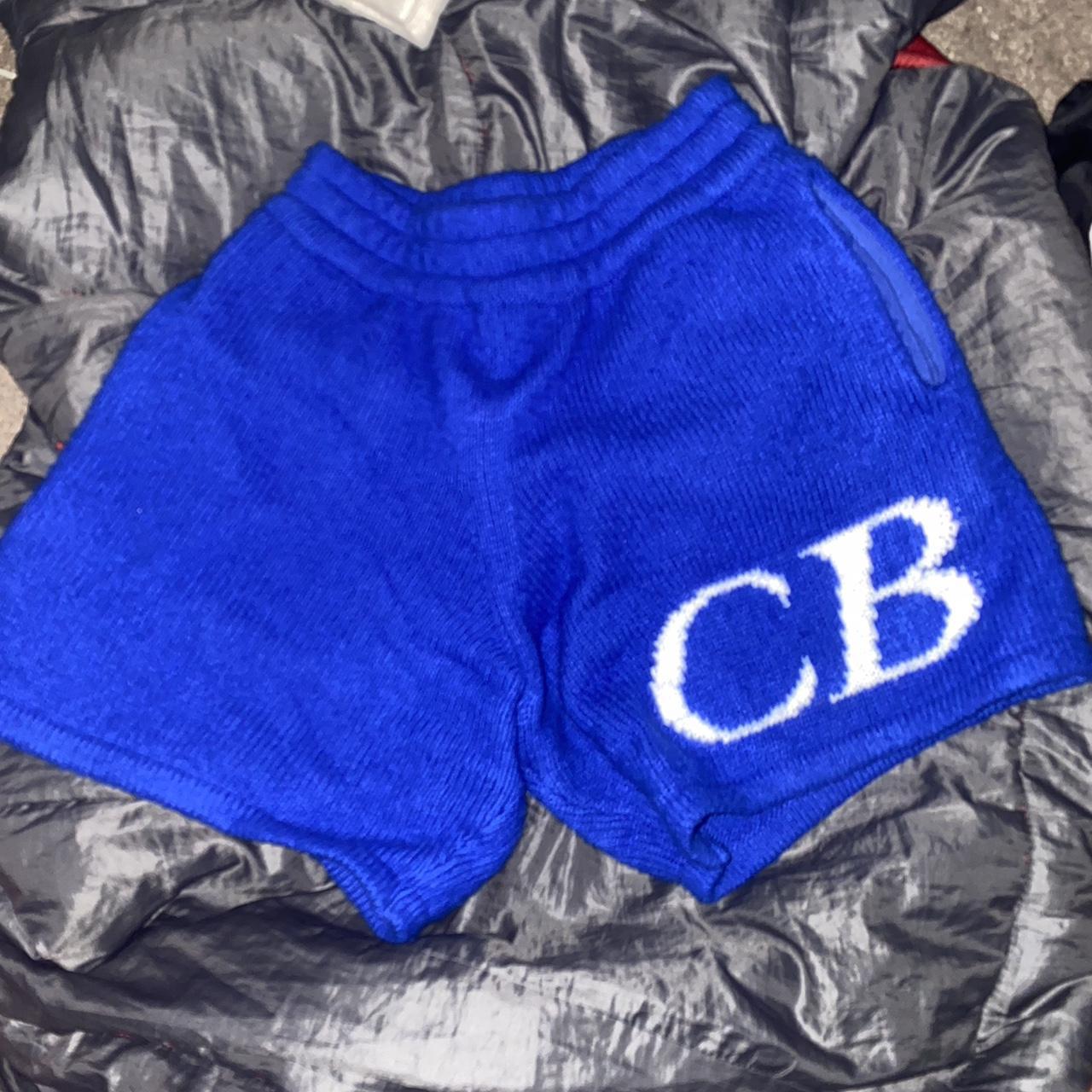 Cole Buxton Men's Blue and White Shorts | Depop