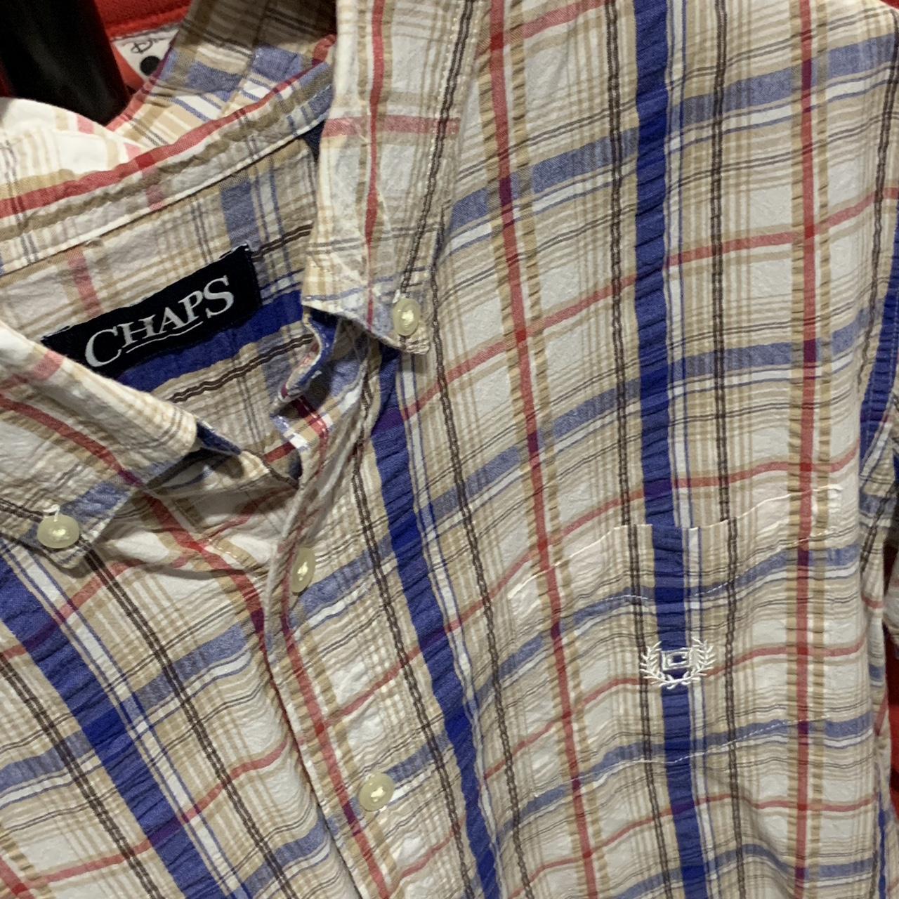 Ralph Lauren chaps short sleeve chequered... - Depop