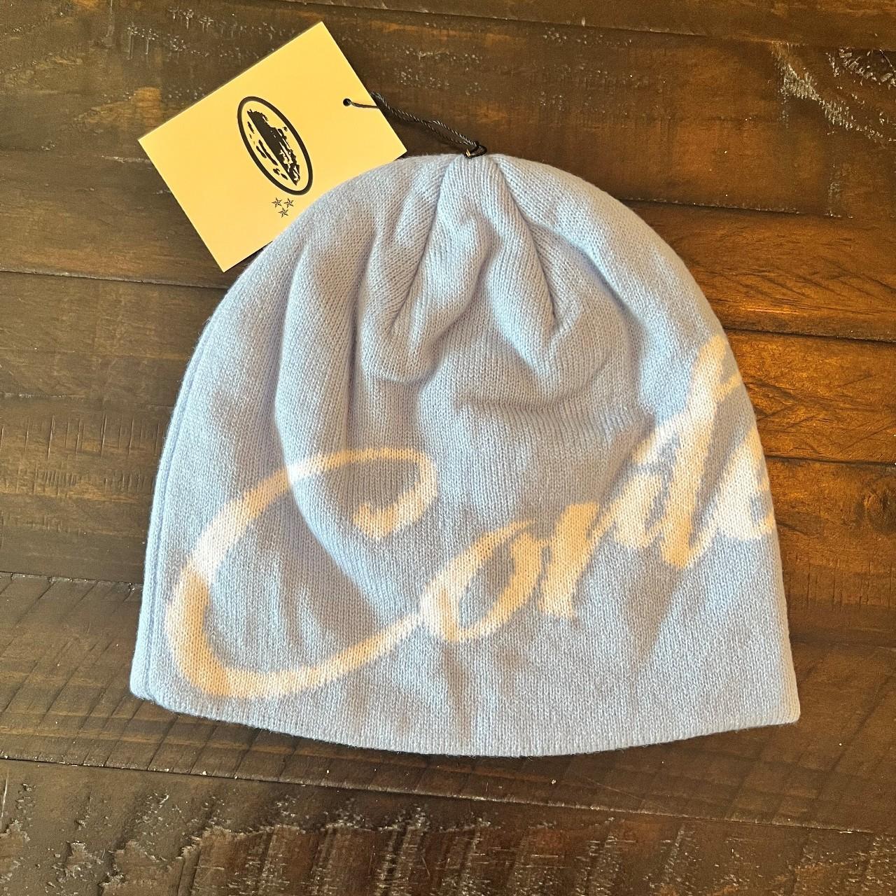 Corteiz Men's White and Blue Hat | Depop