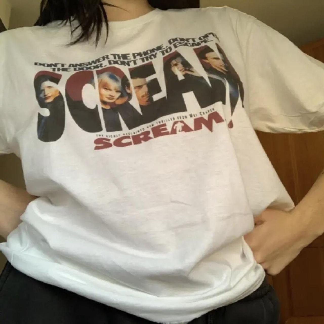 Y2k horror scream movie graphic tee Multiple... - Depop