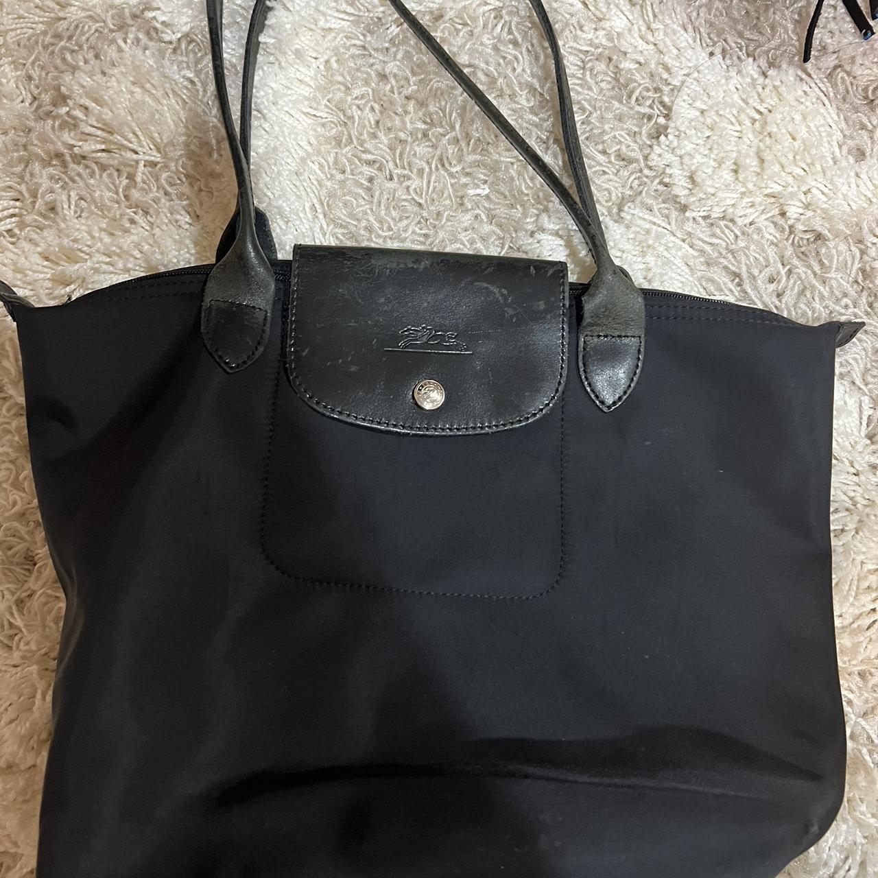 Small black on black original long champ bag - Depop