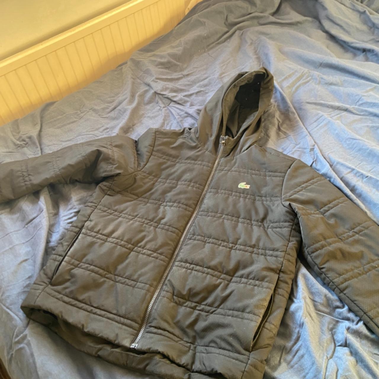 Lacoste light puffer jacket mens large 8/10... - Depop