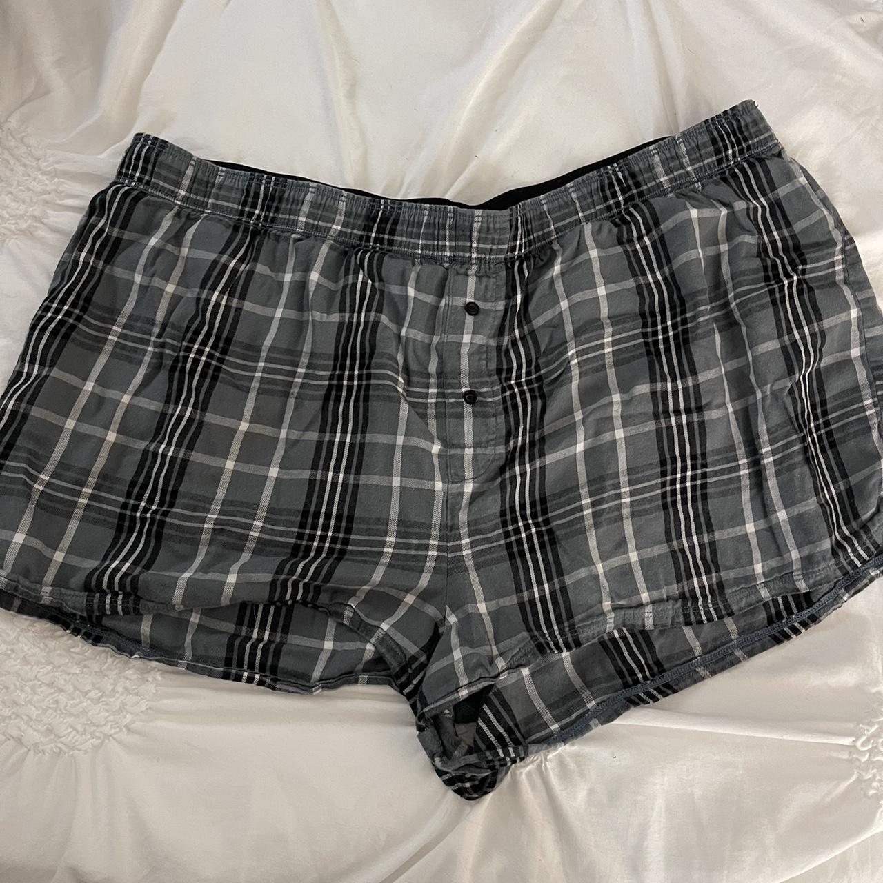 plaid victorias secret pink sleep boxers - Depop