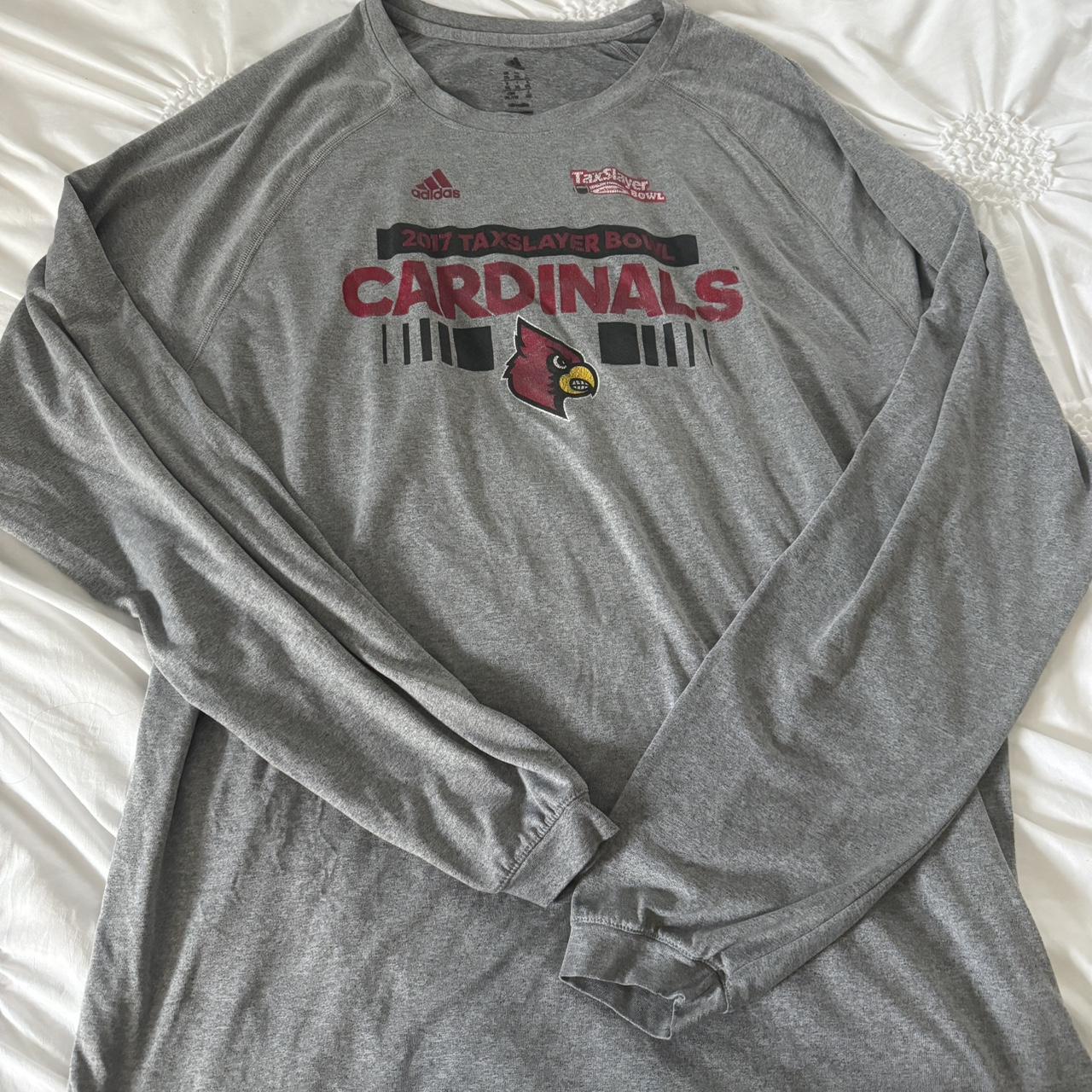 louisville uofl football adidas long sleeve! some... - Depop