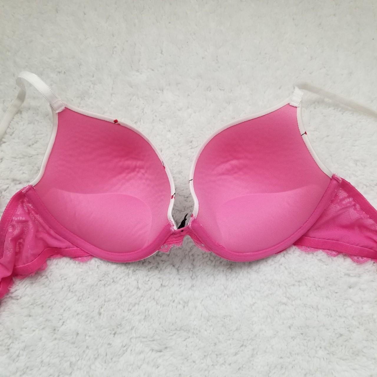 PINK VICTORIAS SECRET Bra Padded Push Up Racerback... - Depop