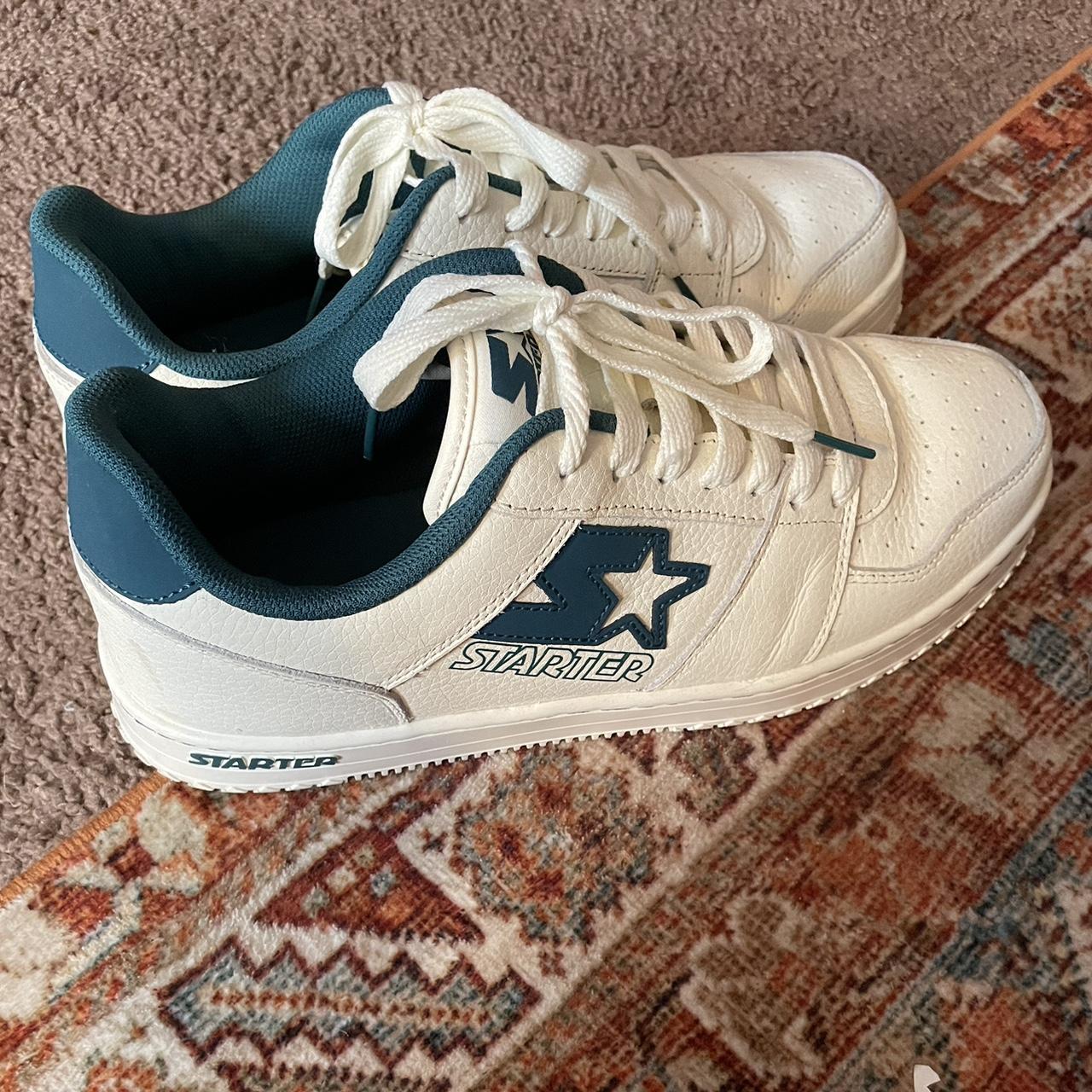Teal and white Starters shoes size 9 in men’s - Depop