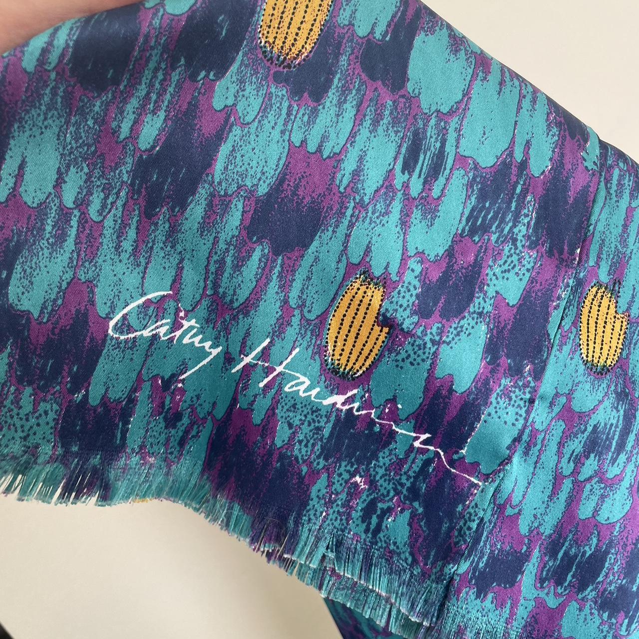 Vintage Designer Cathy HARDWICK silk scarf #silk... - Depop
