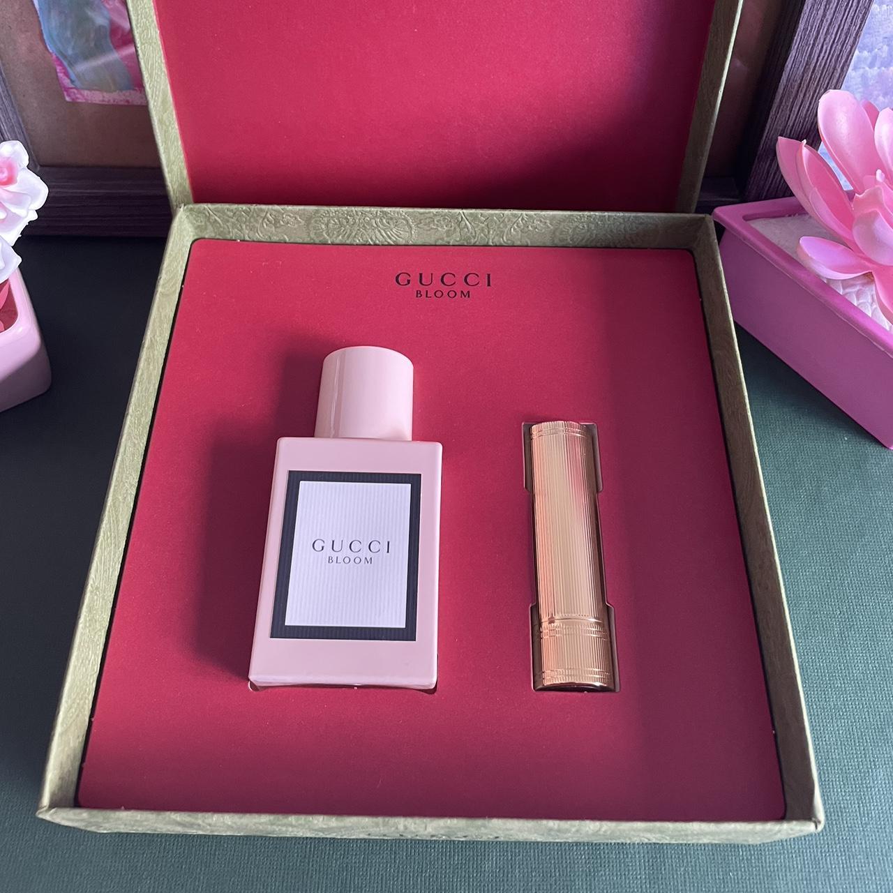 GUCCI GIFT BOX - Gucci Bloom 30 ML and red matte... - Depop
