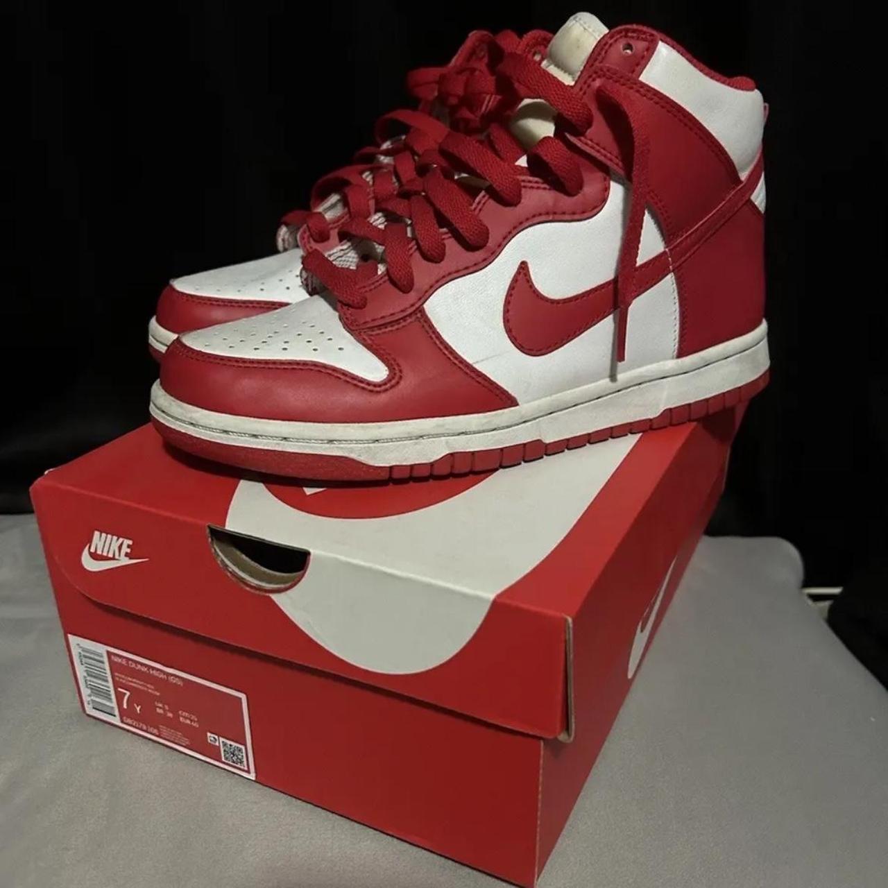University Red Nike Dunk High MESSAGE BEFORE BUYING... - Depop