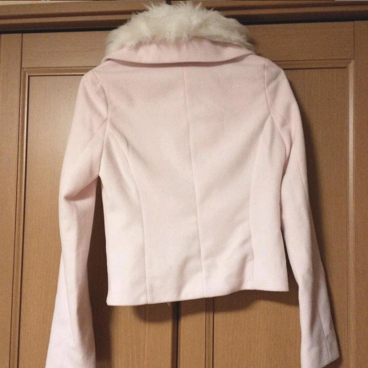 Liz Lisa Cherry Blossom Coat with White Fur... - Depop