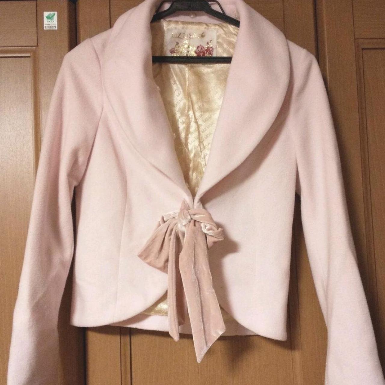 Liz Lisa Cherry Blossom Coat with White Fur... - Depop