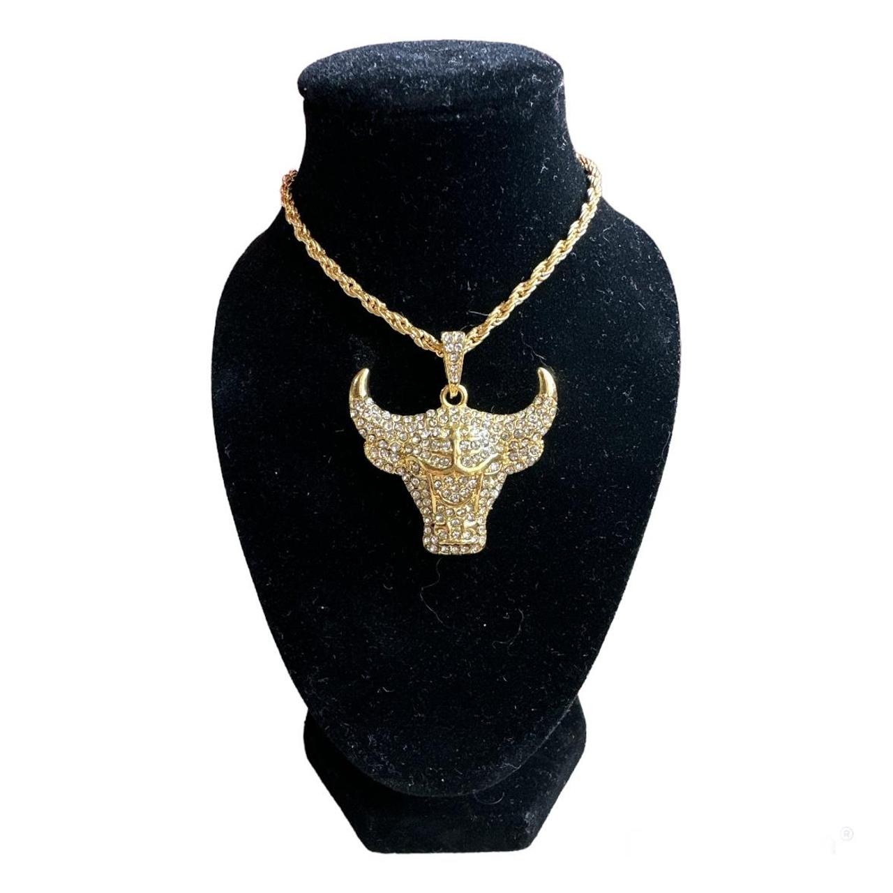 Gold Bull Necklace 😈⚜️ 24inch/3mm Rope Chain... - Depop