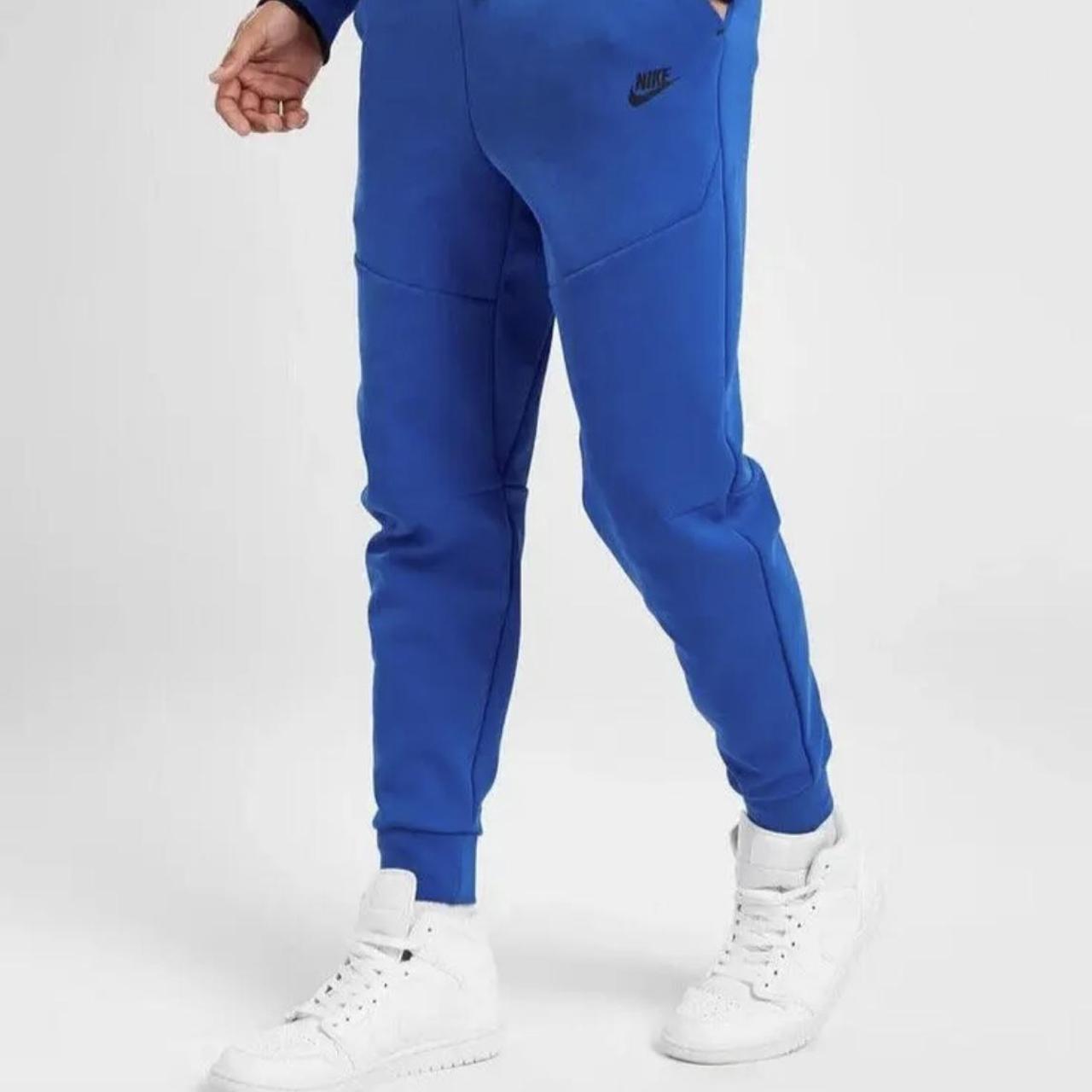 New Season Royal blue tech fleece bottoms size XS... - Depop