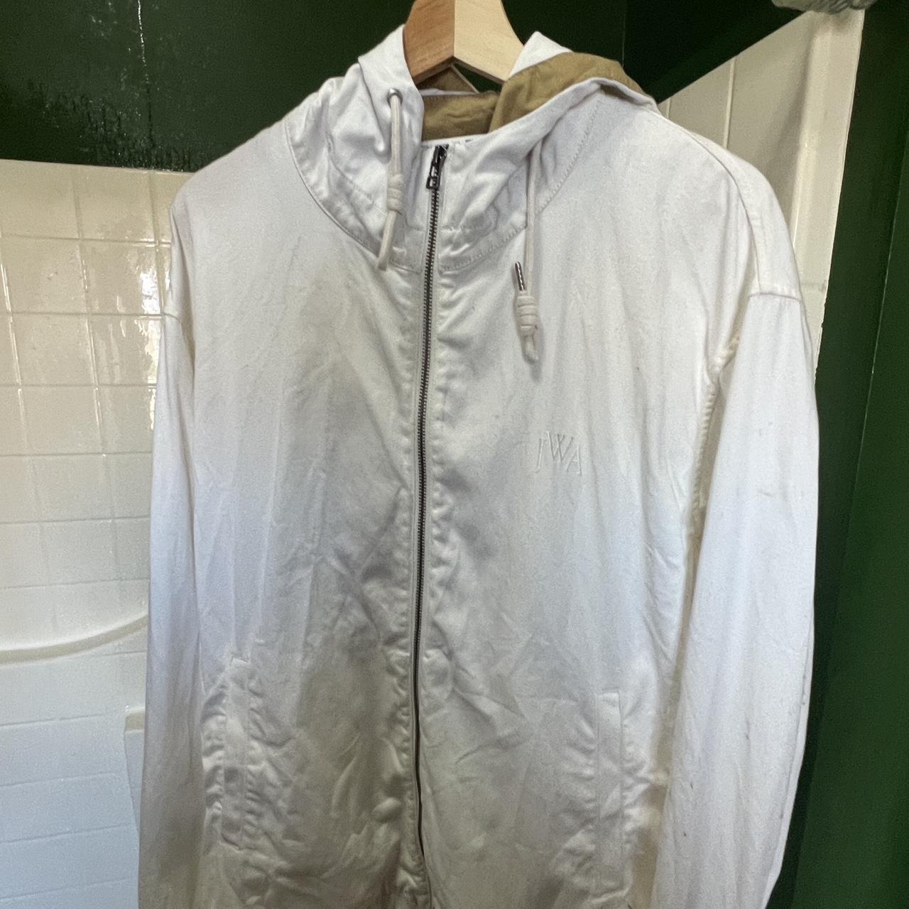 Jw anderson X uniqlo white parka jacket. Fits great,... - Depop