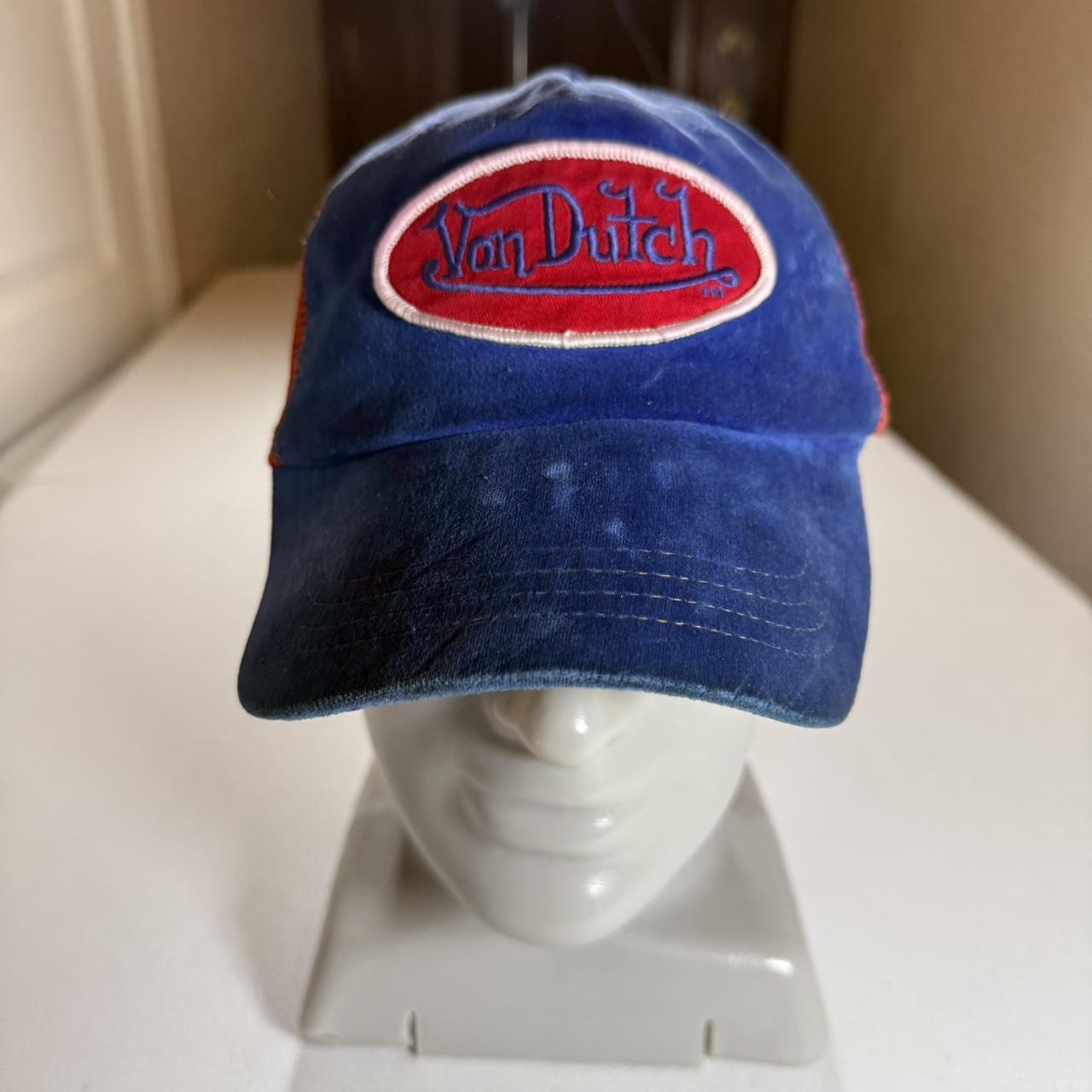 Blue and red Van Dutch cap #streetwear Von Dutch... - Depop