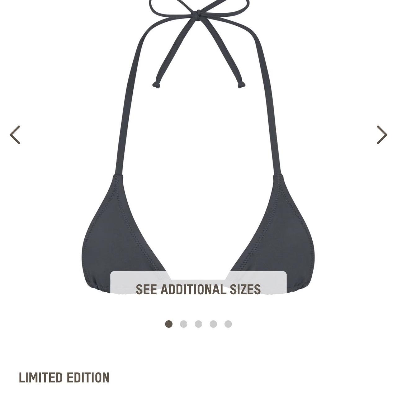 SKIMS SWIM MICRO TRIANGLE TOP IN gunmetal. Brand... - Depop