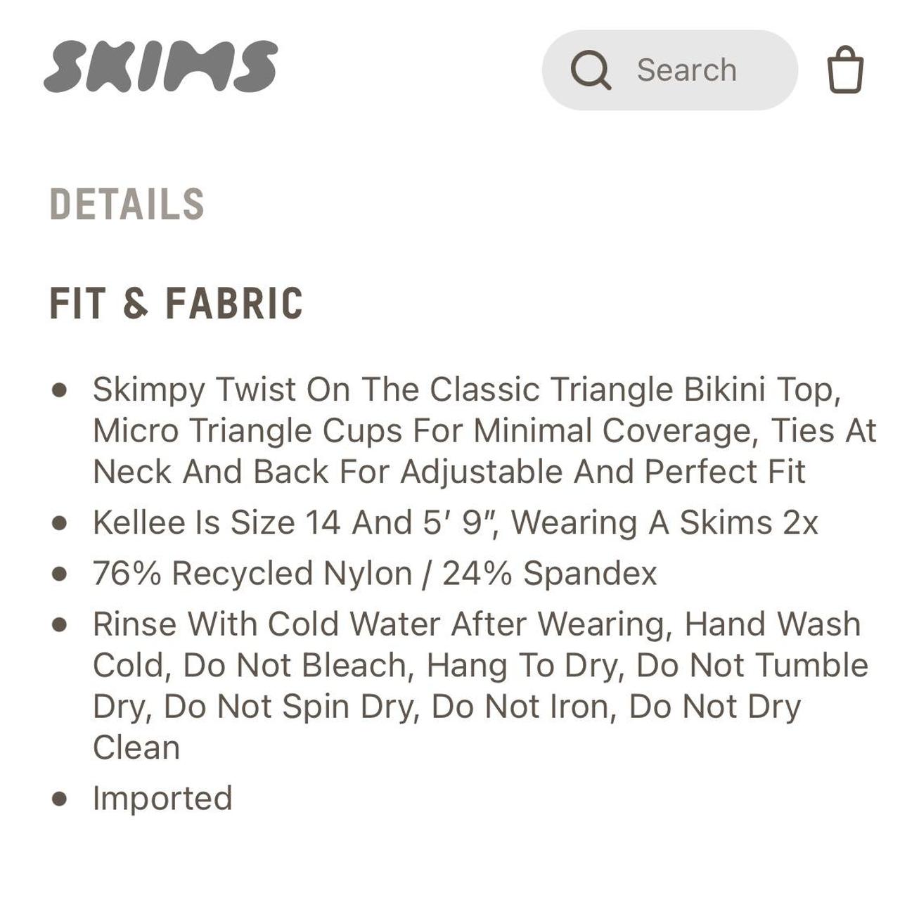 SKIMS SWIM MICRO TRIANGLE TOP IN gunmetal. Brand... - Depop