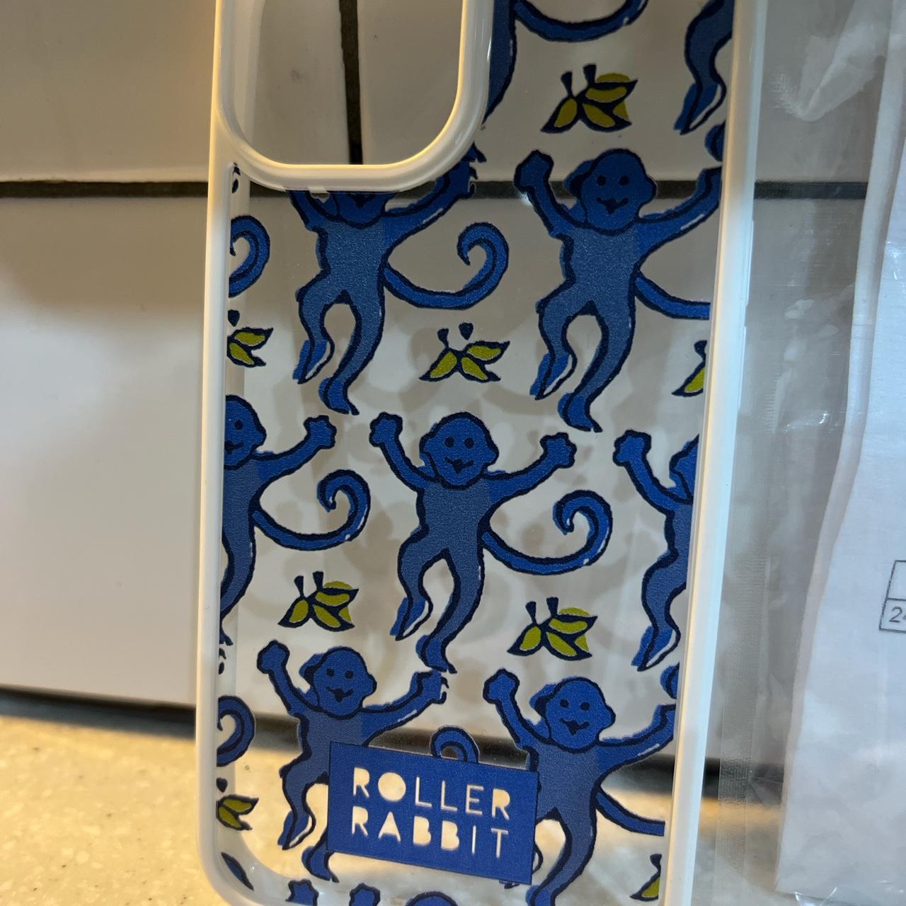 REAL Roller rabbit blue monkey phone case it fits... - Depop