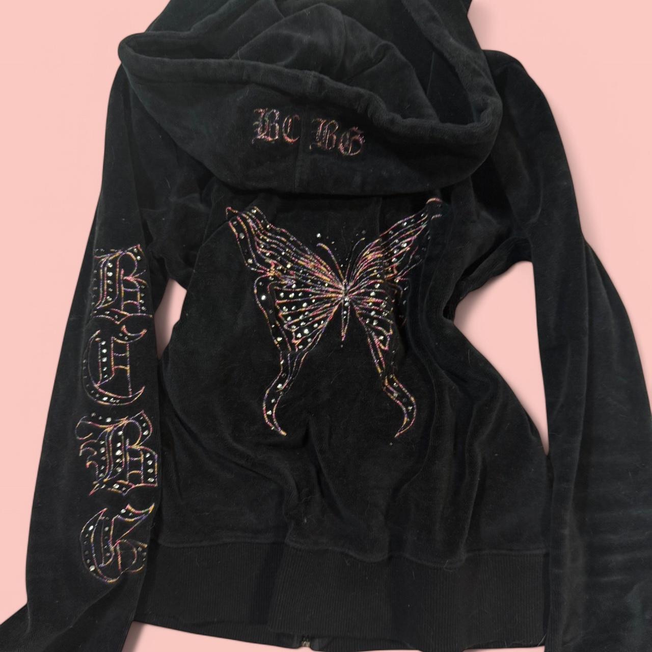 Black velour BCBG jacket and tracksuit with... | Depop